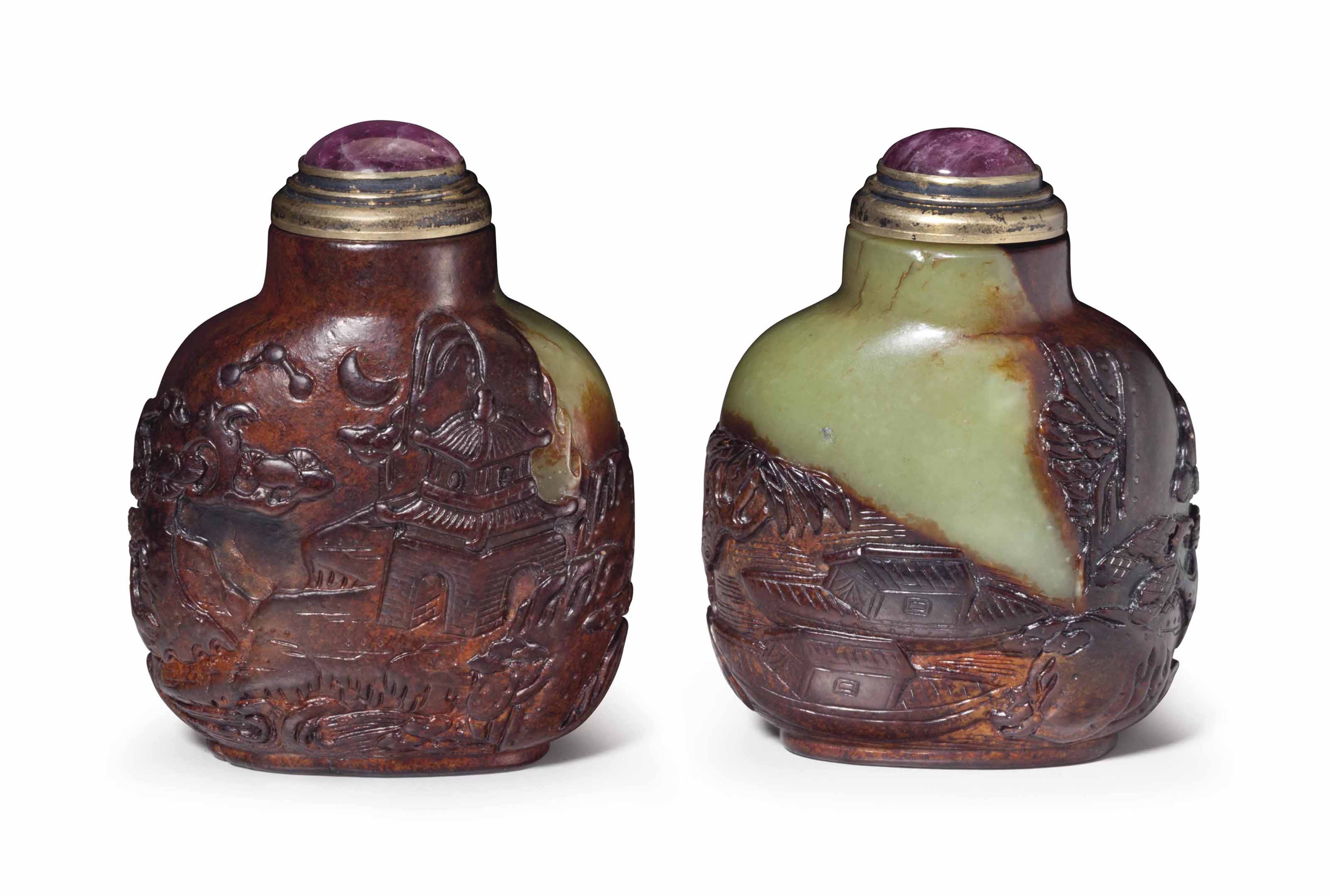 A CAMEO AGATE SNUFF BOTTLE, OFFICIAL SCHOOL, 1780-1840 | Christie's
