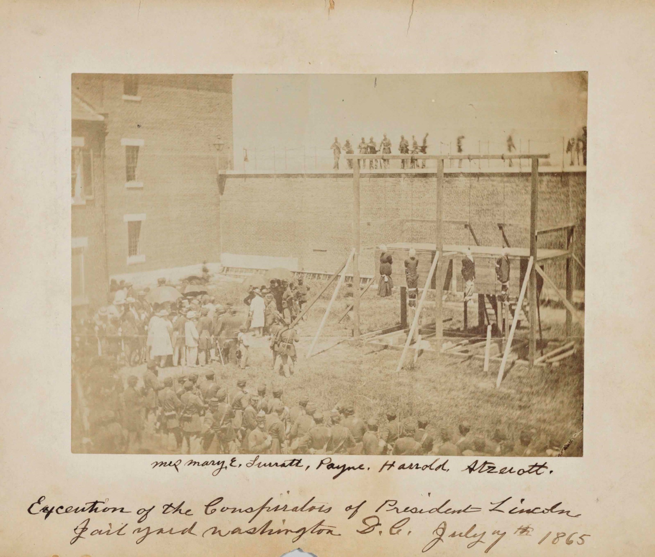 [LINCOLN ASSASSINATION]. GARDNER, Alexander, photographer. Original albumen photograph of the ...