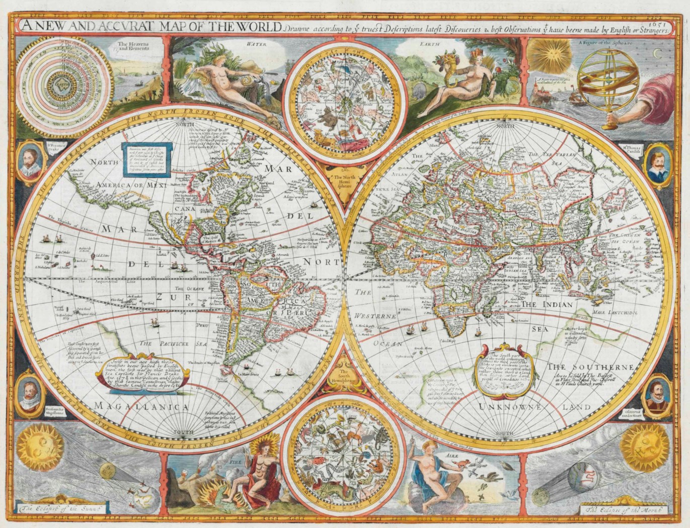 SPEED, John (1552-1629). A New and Accurat Map of the World. [London ...