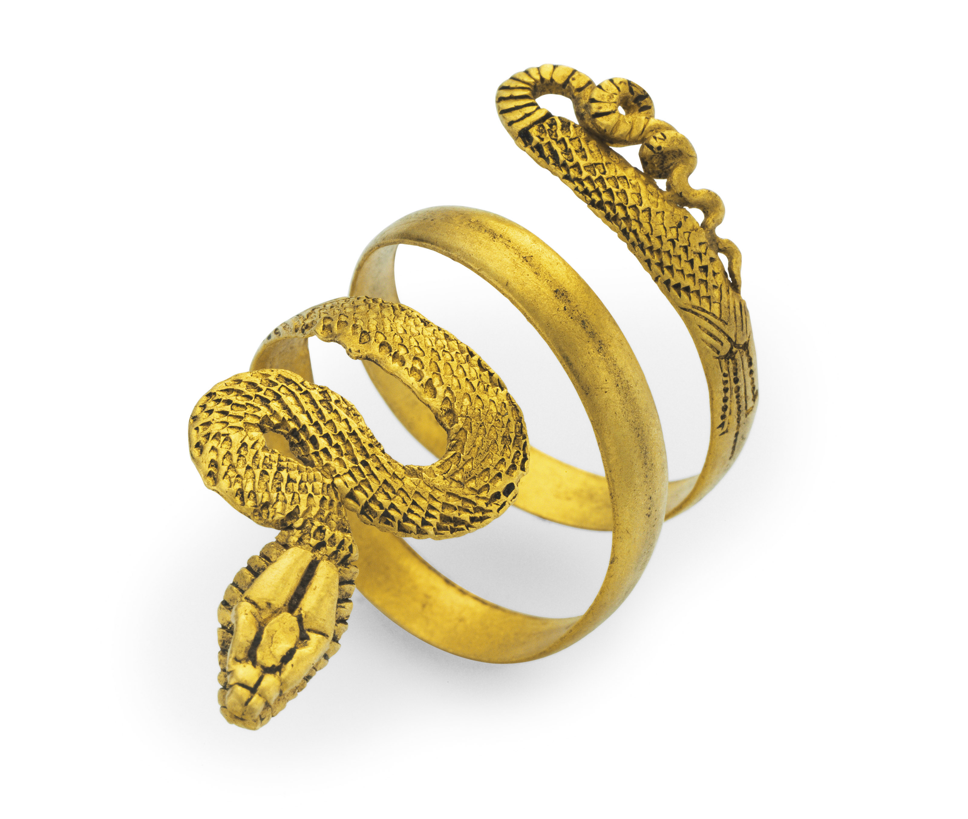 A ROMAN GOLD SNAKE RING, CIRCA 1ST CENTURY B.C.-1ST CENTURY A.D ...