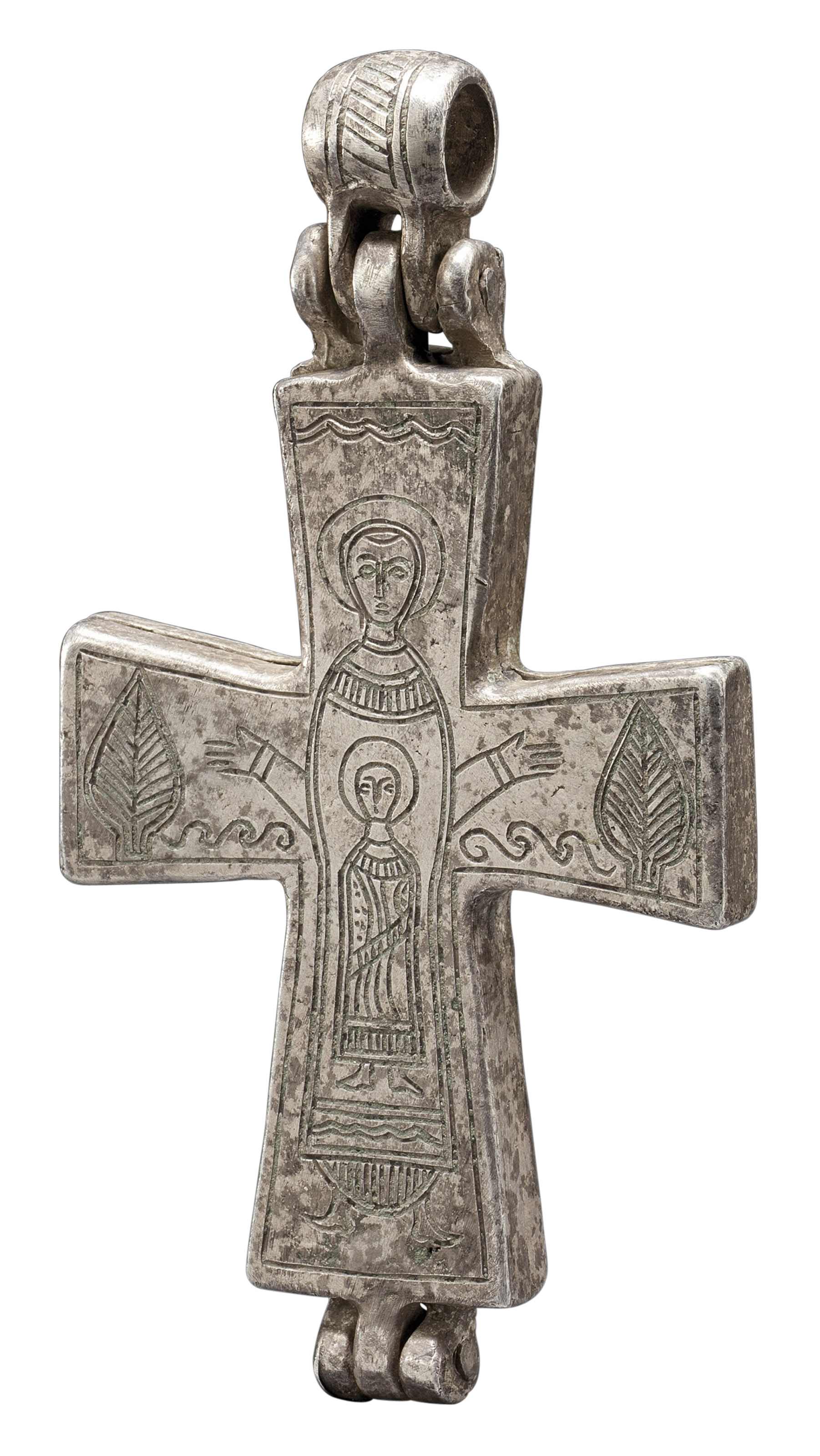 A BYZANTINE SILVER RELIQUARY CROSS, CIRCA 10TH-12TH CENTURY A.D ...