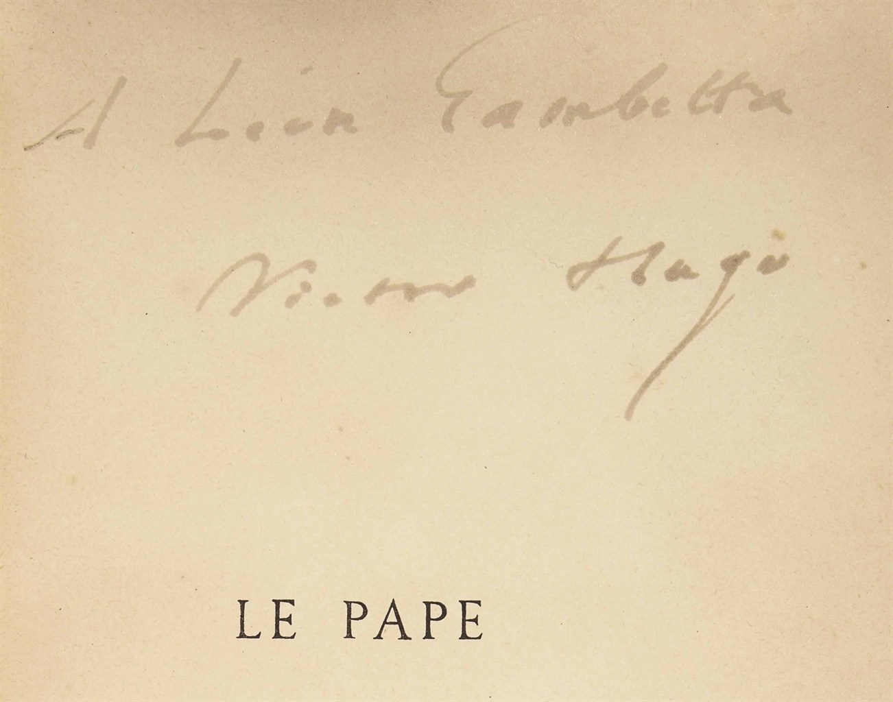 Victor HUGO (1802-1885). Le Pape. Paris: Calmann Lévy, 1878. In-8 (232 ...