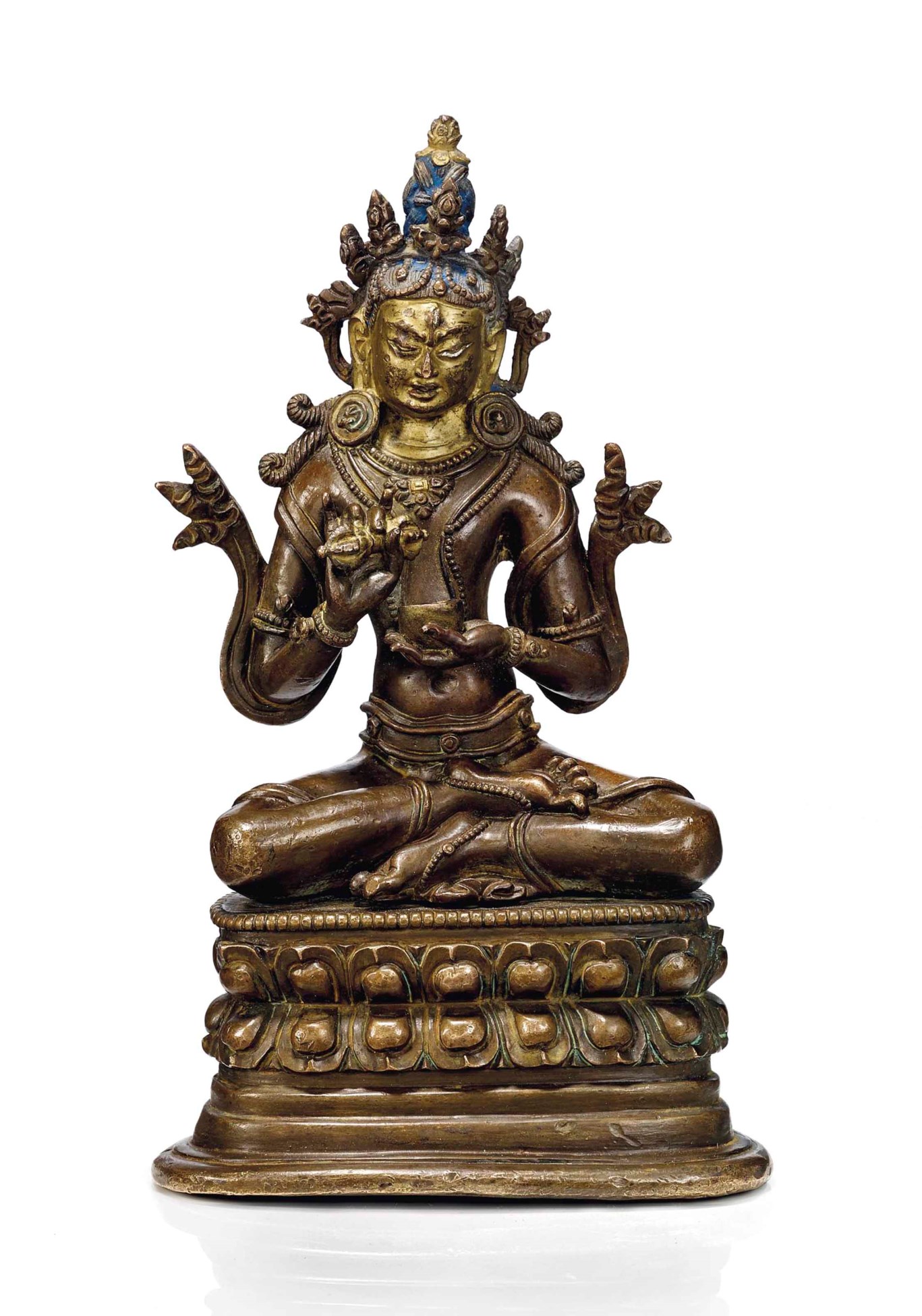 STATUE D’UNE DIVINITE TANTRIQUE EN BRONZE, CHINE, DYNASTIE QING ...