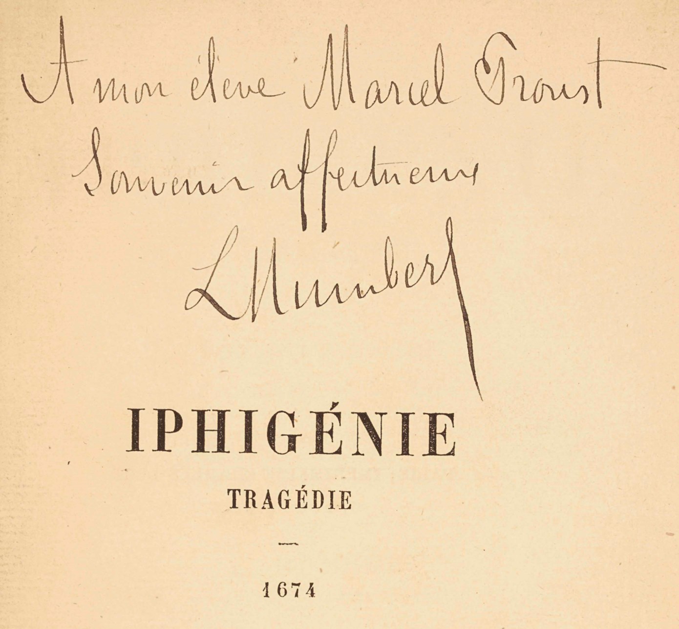 [PROUST] - Jean RACINE (1639-1699). Iphigénie. Tragédie. Nouvelle ...