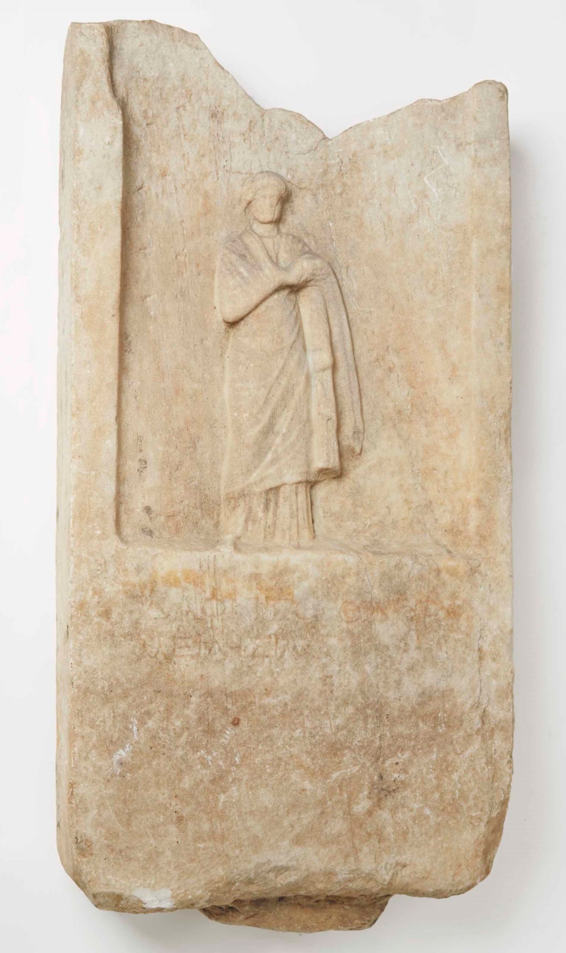 STELE FUNERAIRE EN MARBRE, GRECE, CIRCA IIIEME-IIEME SIECLE AVANT J.C ...