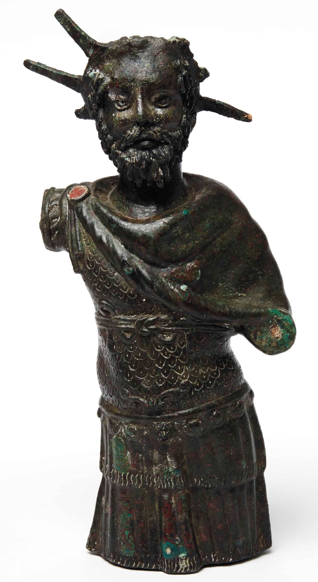 STATUE EN BRONZE REPRESENTANT ZEUS-HELIOS, ART ROMAIN, CIRCA IIEME ...