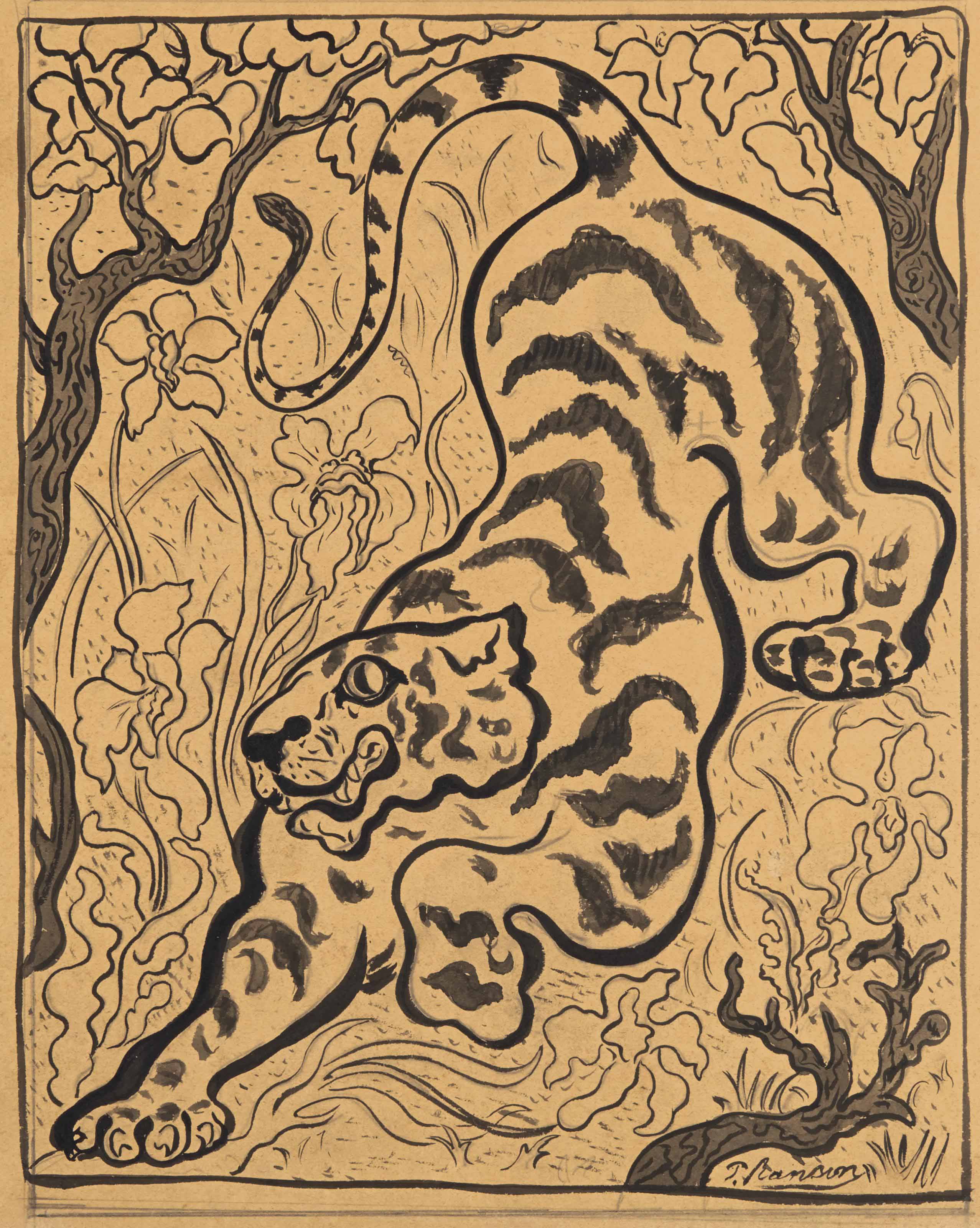 Paul-Elie Ranson (1861-1909) , Tigre dans les jungles | Christie's