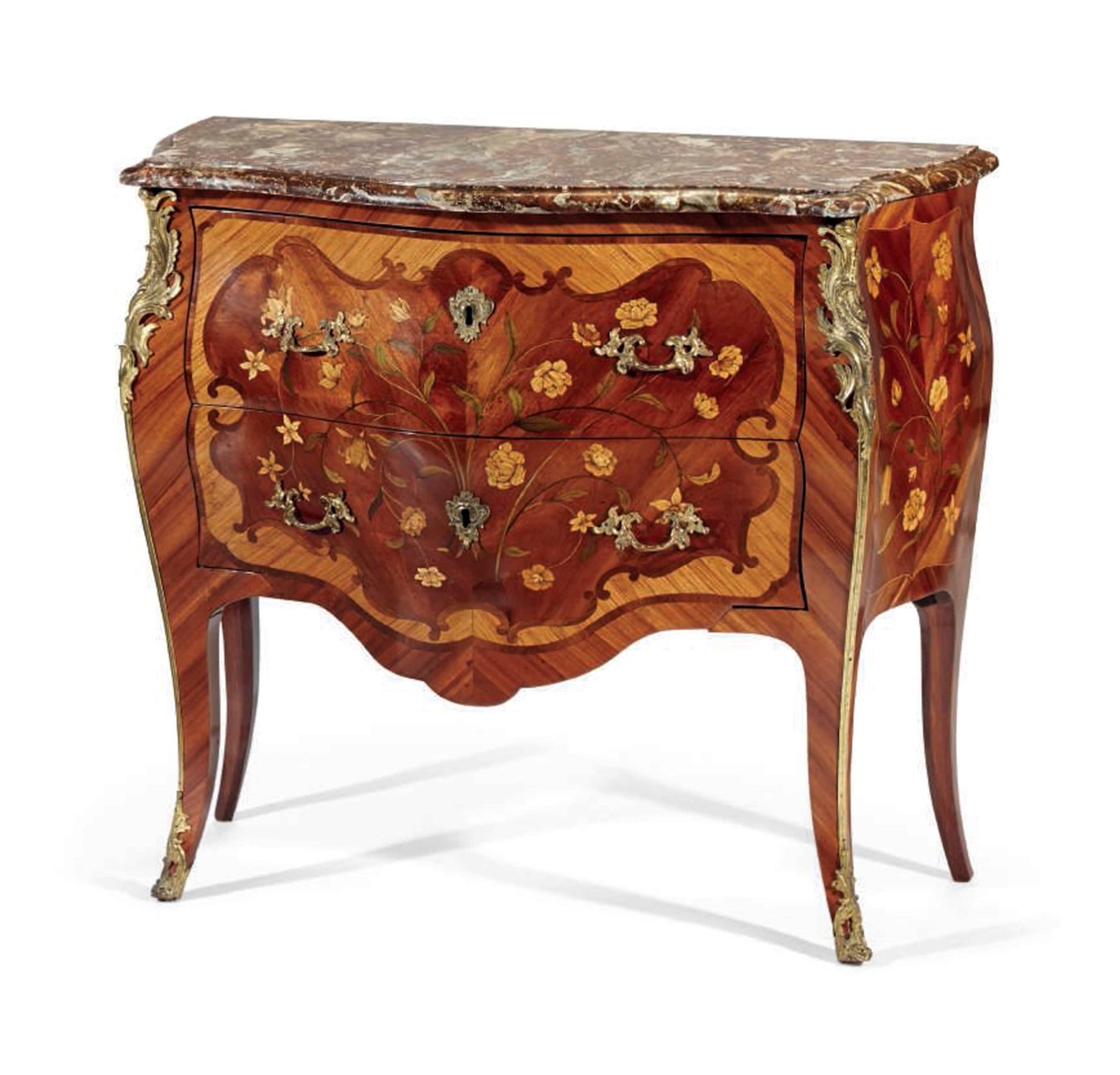 COMMODE D’EPOQUE LOUIS XV, ATTRIBUEE A PIERRE ROUSSEL, ESTAMPILLE DE ...
