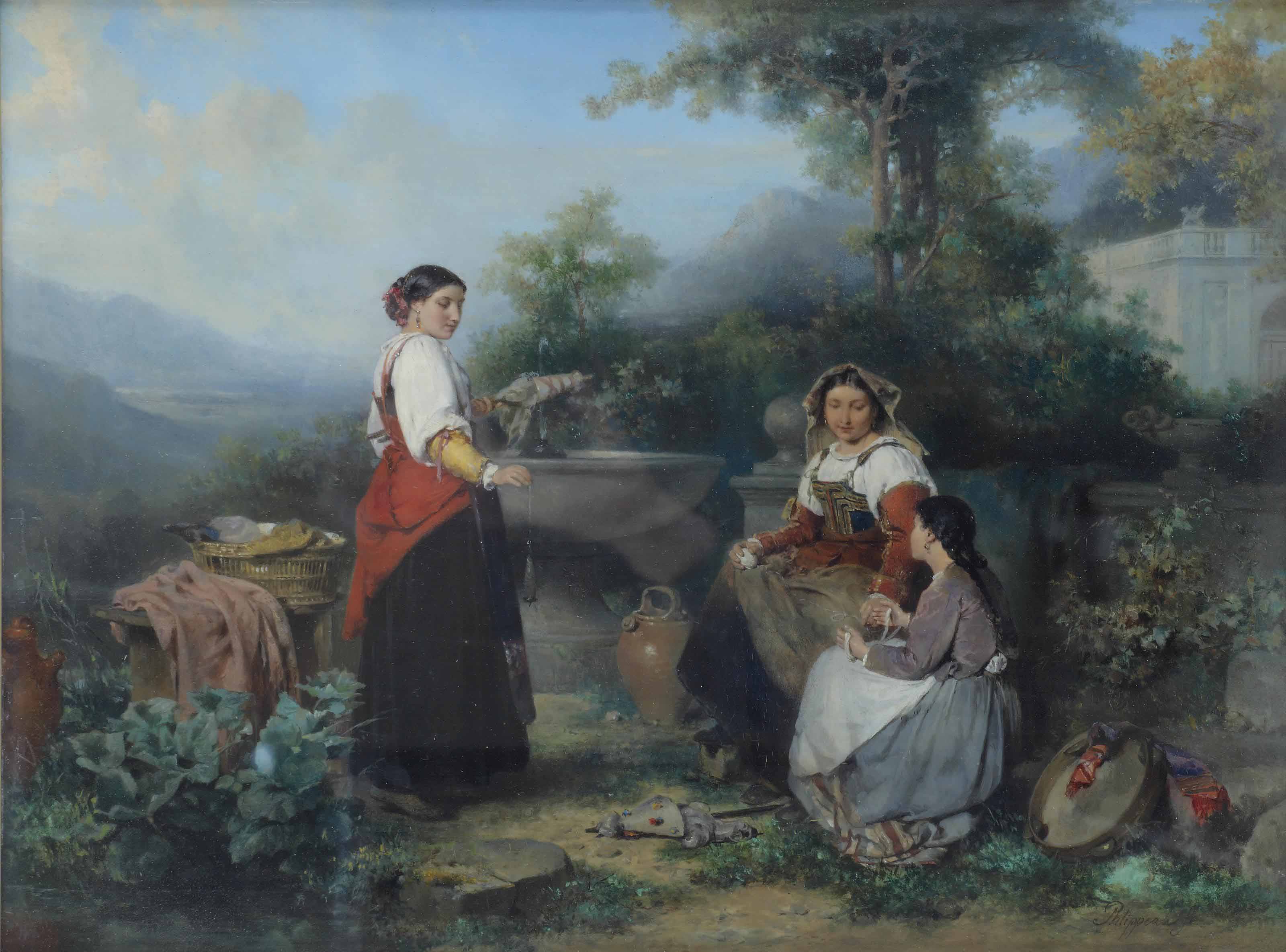 Franz Verhas (Dendermonde 1827-1897 Schaerbeek), An elegant lady in ...