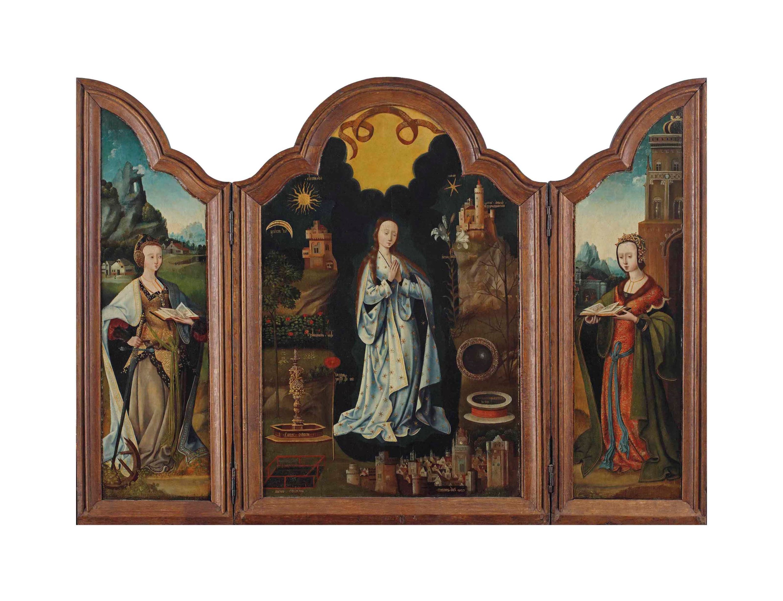 Circle of Adriaen Isenbrant (? c1480-1551 Bruges), Triptych of the Litany of the Blessed Virgin ...