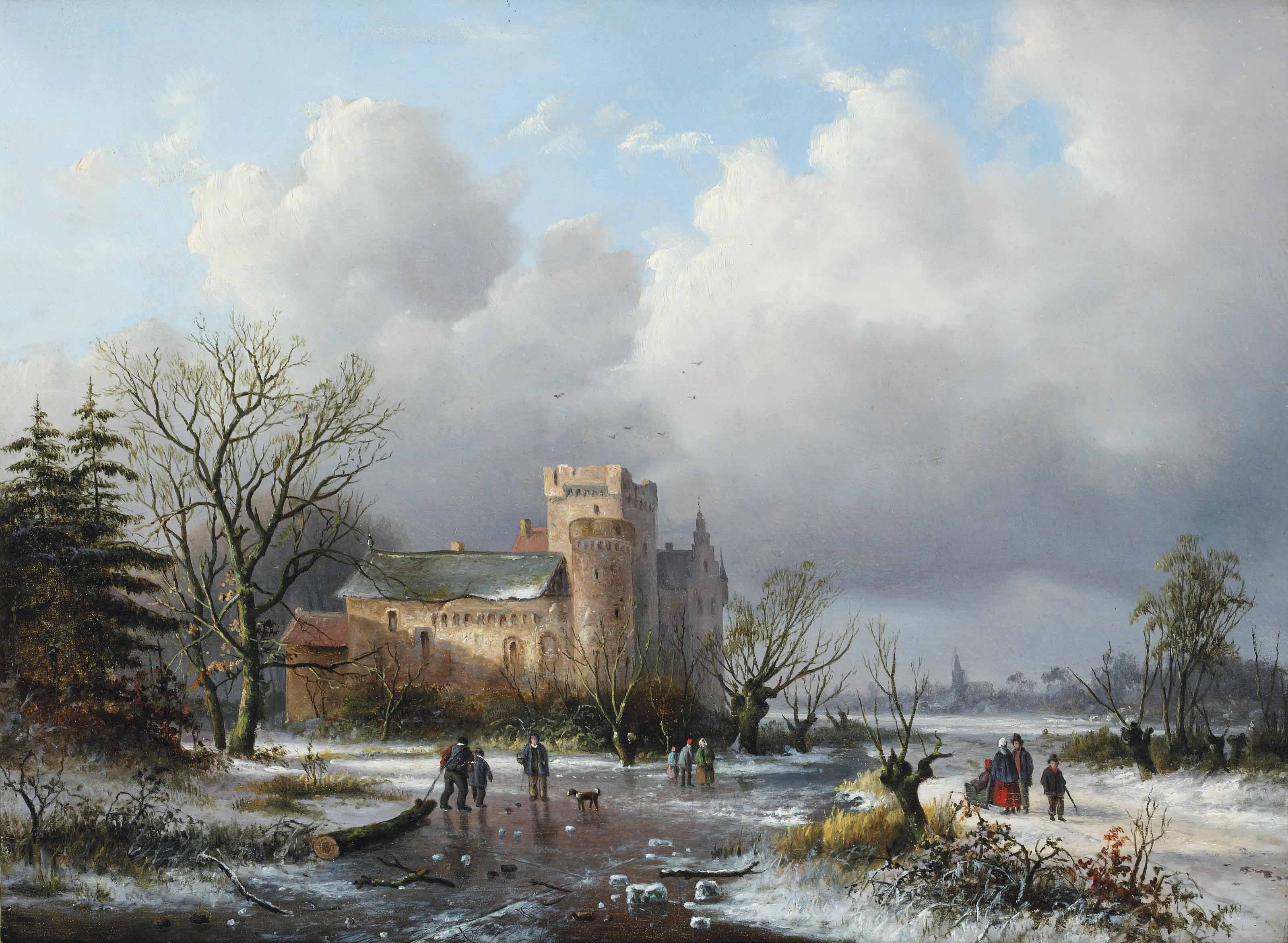 Bartholomeus Johannes van Hove (The Hague 1790-1880), Fishermen near ...