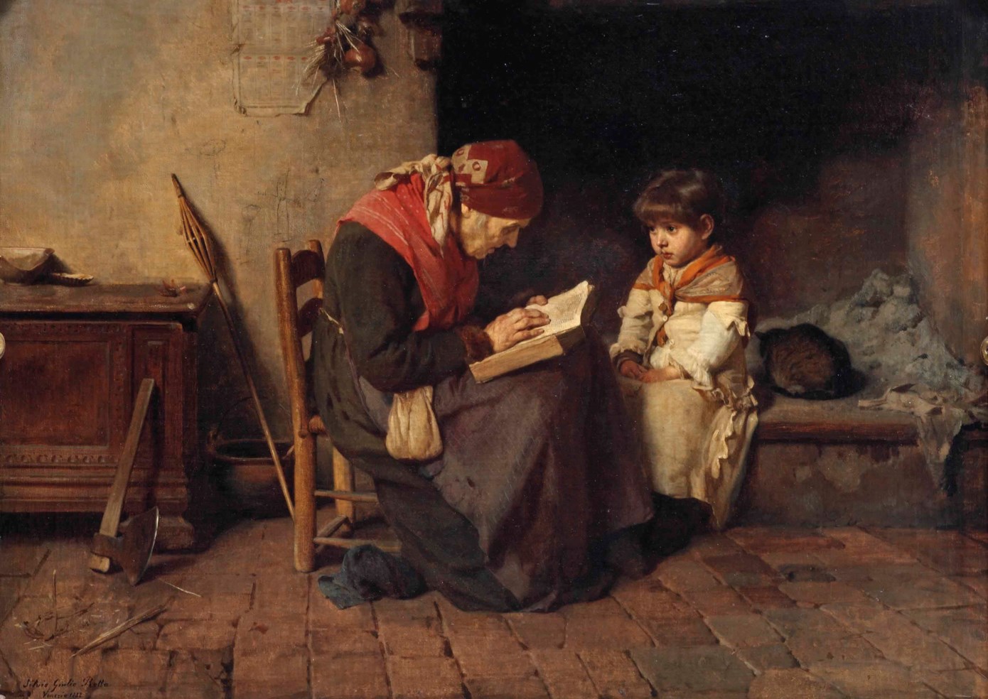Silvio Giulio Rotta (Venice 1853-1913), A bed time story | Christie's