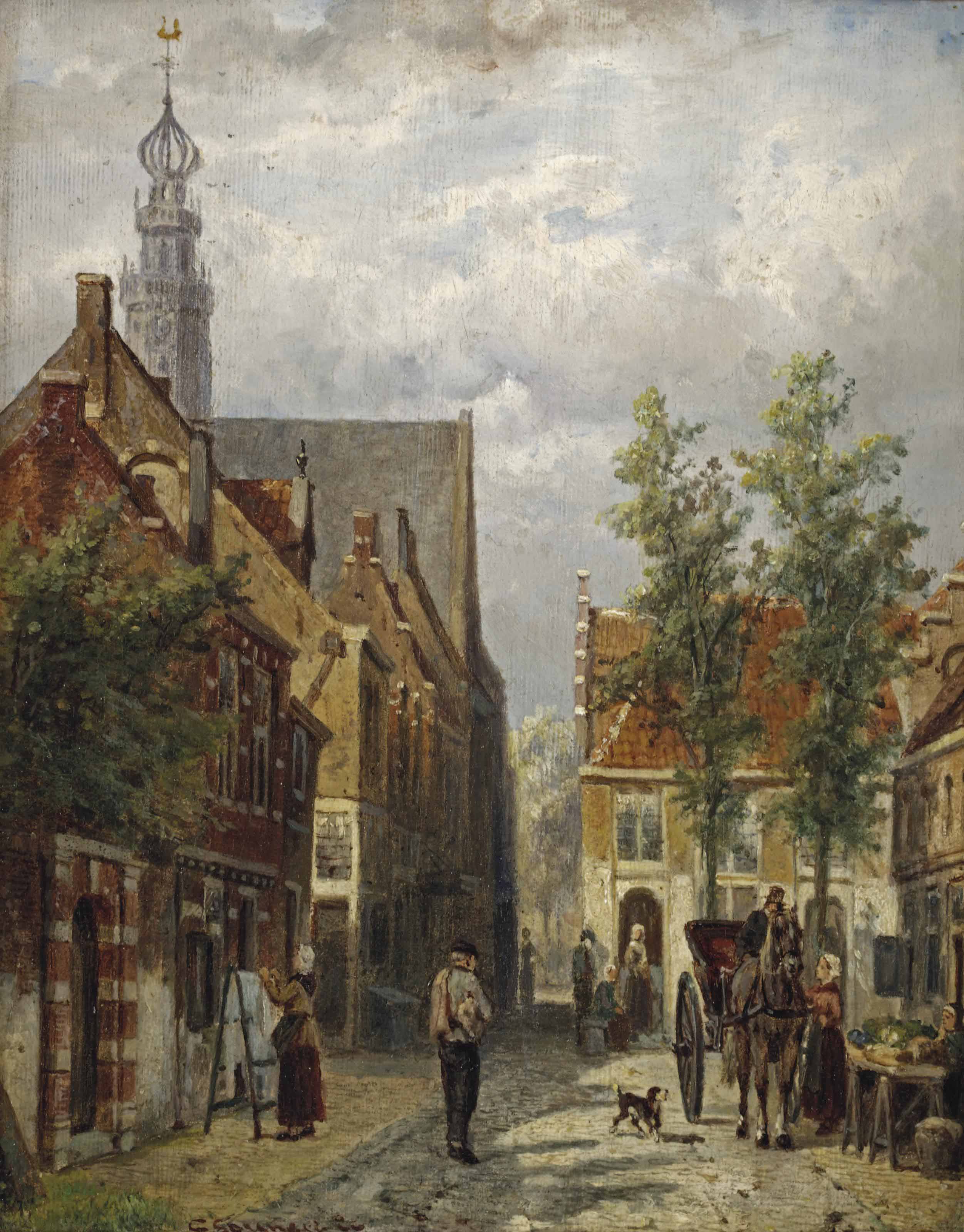 Cornelis Springer (Amsterdam 1817-1891 Hilversum)