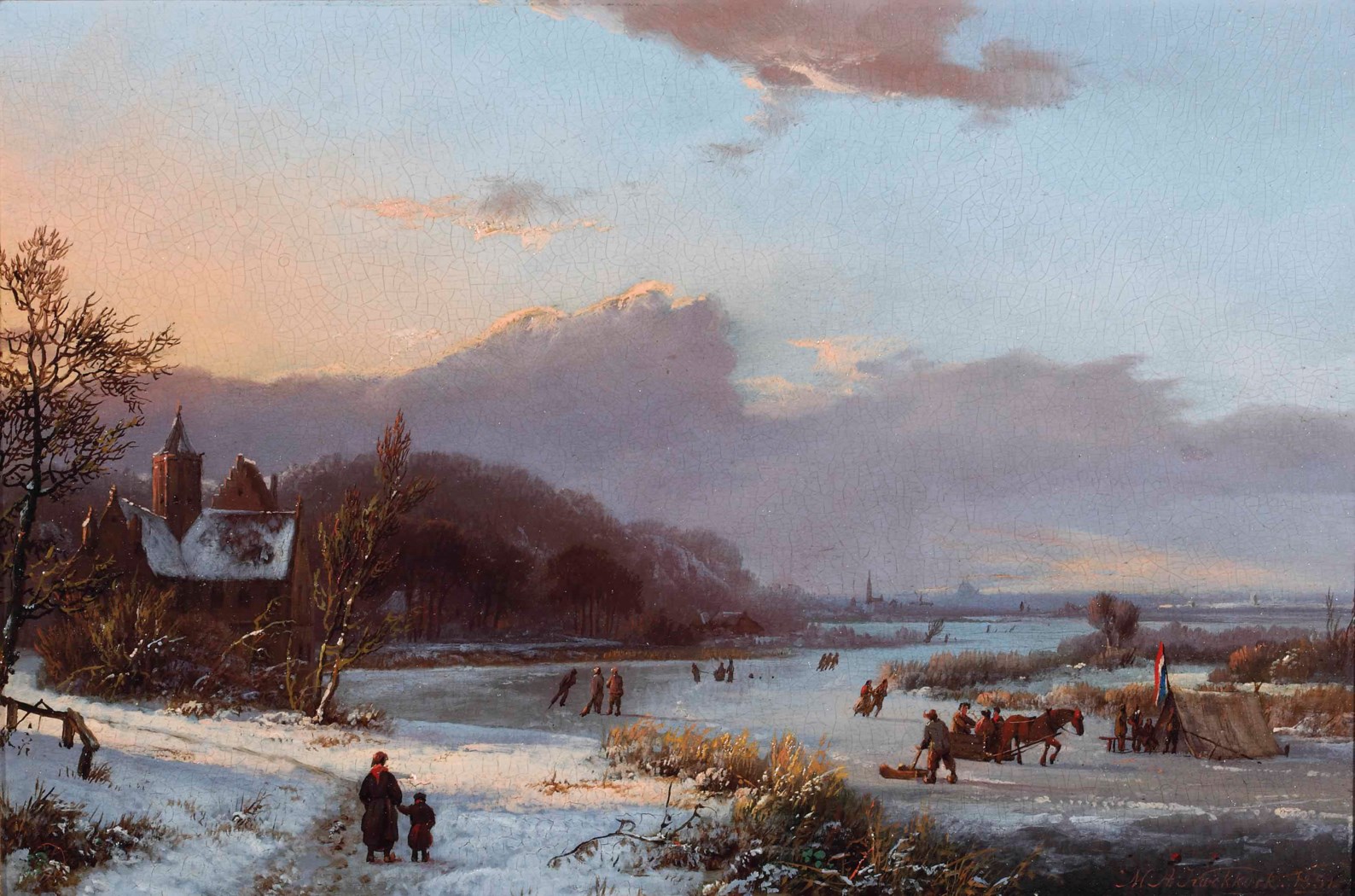 Marinus Adrianus Koekkoek (Middelburg 1807-1868 Amsterdam), A winter ...