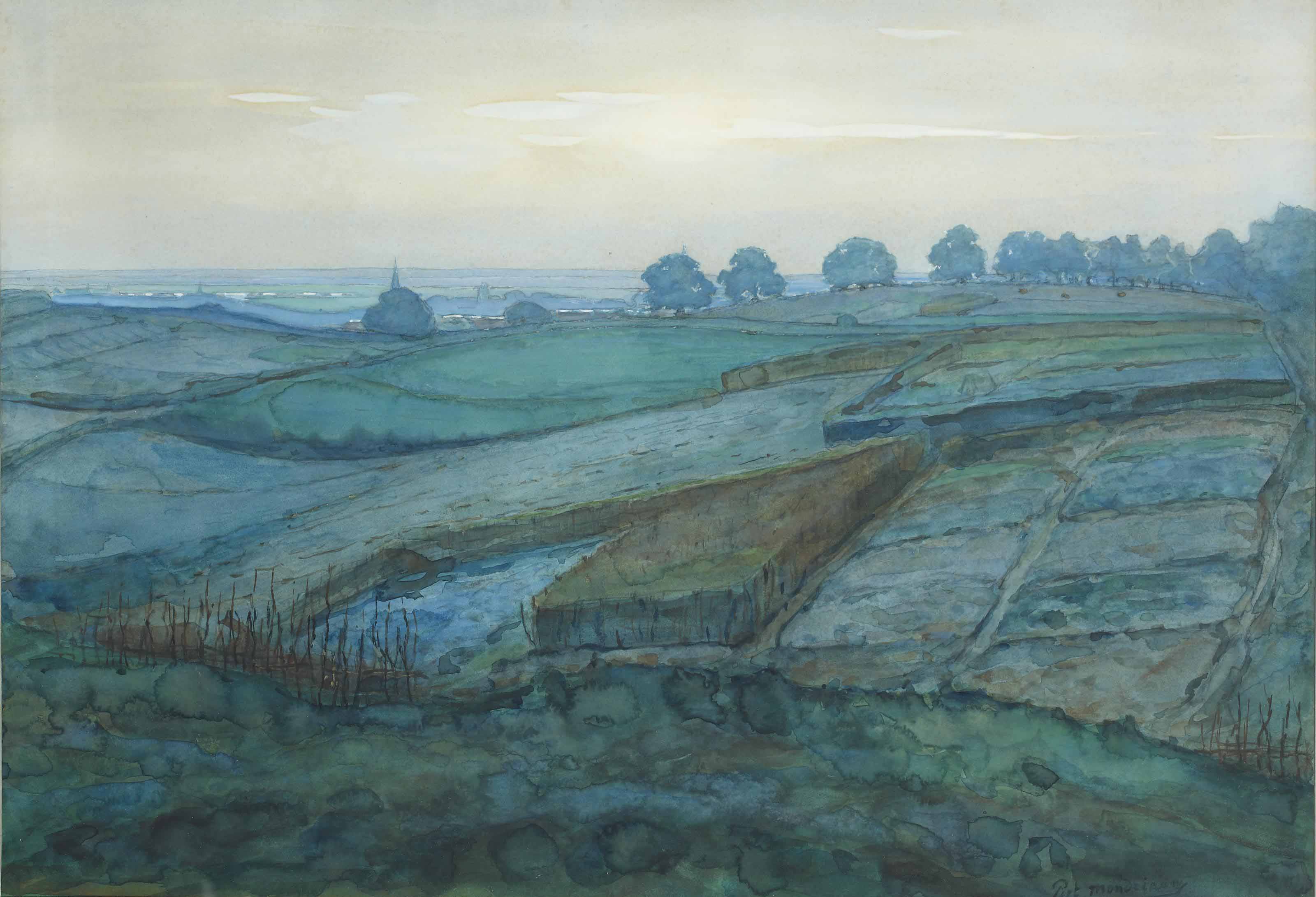 Piet Mondrian (1872-1944) , Landscape near Arnhem | Christie's