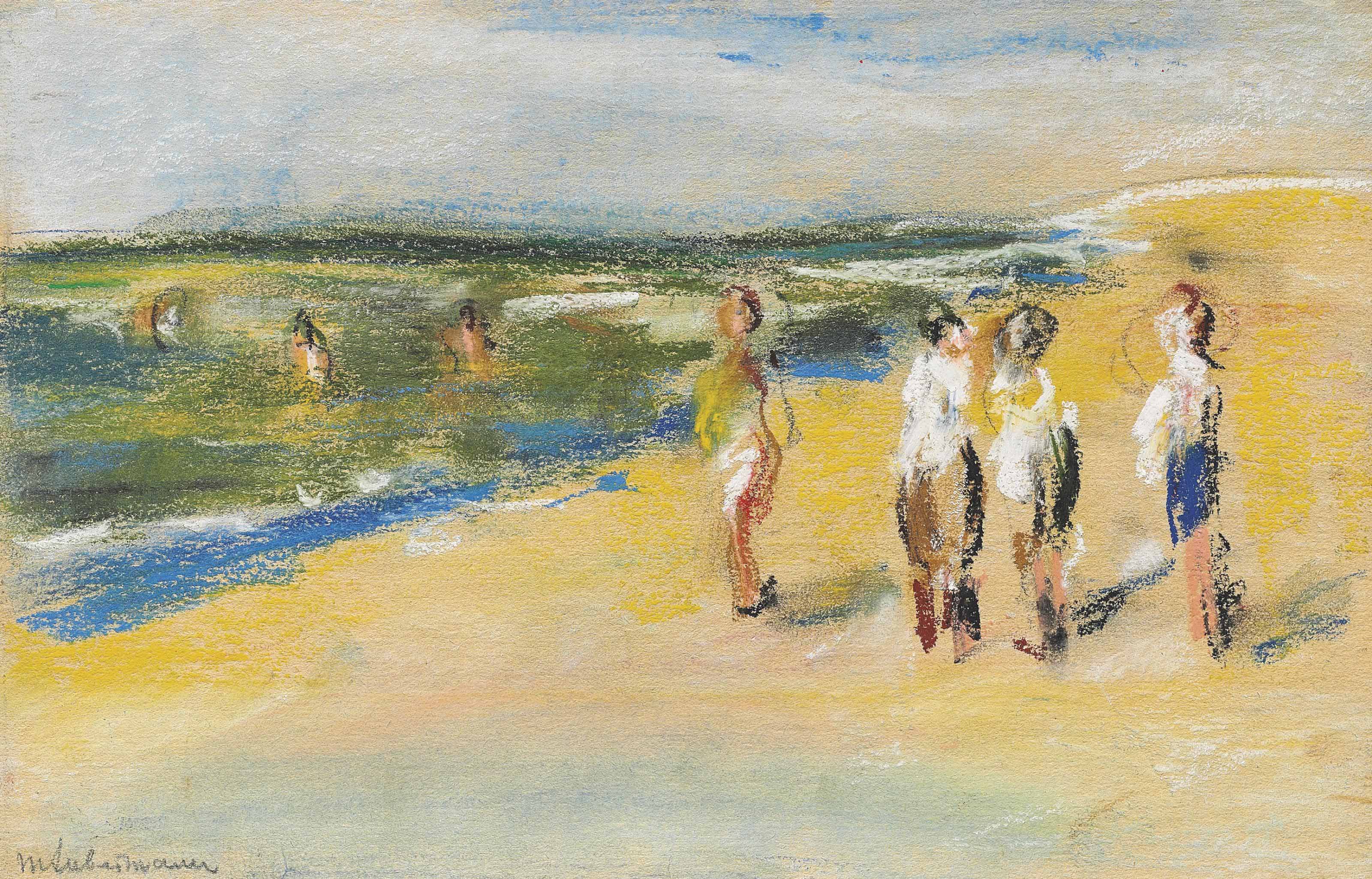 Max Liebermann (1847-1935) , Badende am Strand | Christie's