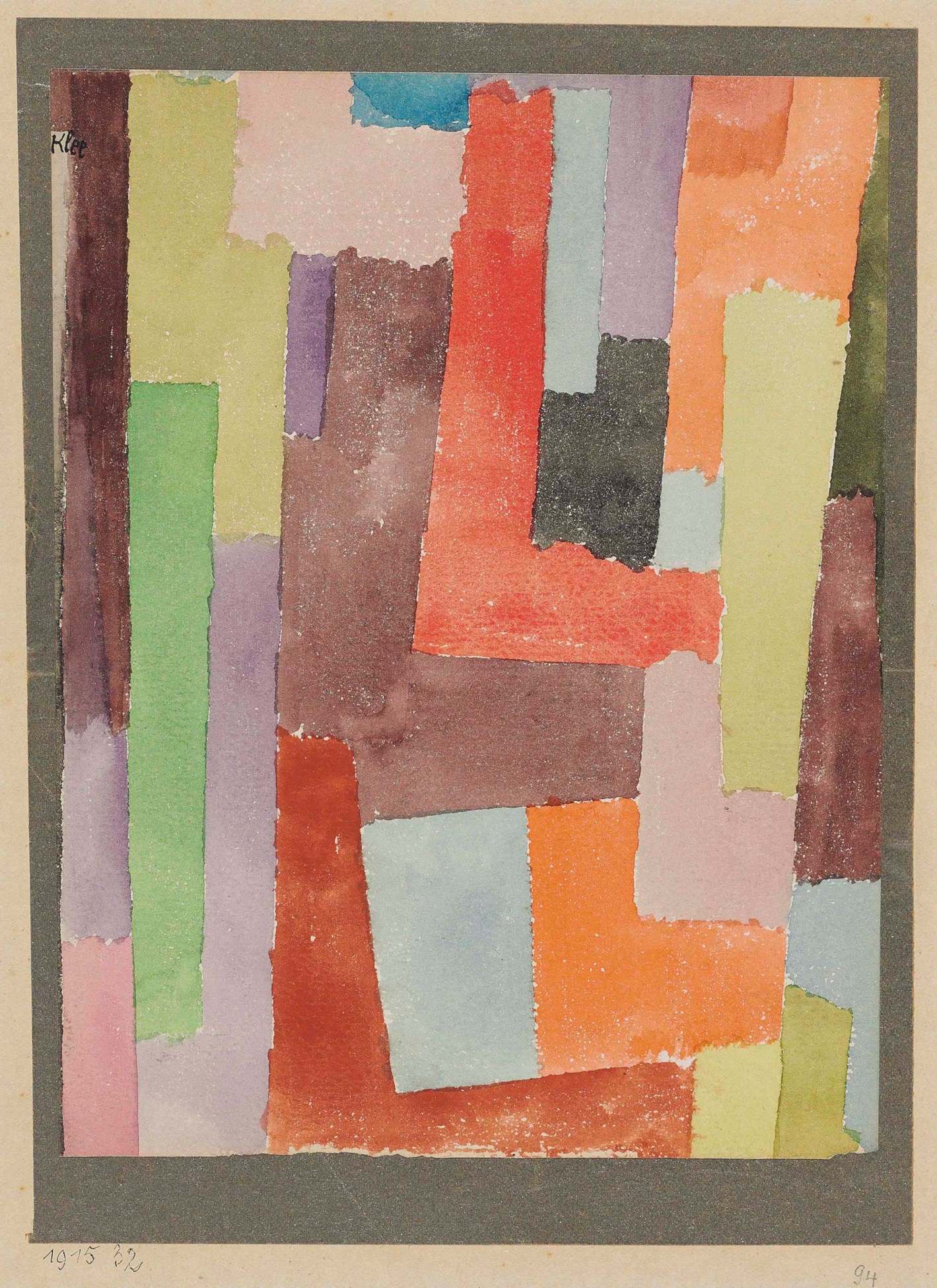 Paul Klee (1879-1940), Rechte Winkel, 4 Seitiger Silberrand (Right ...