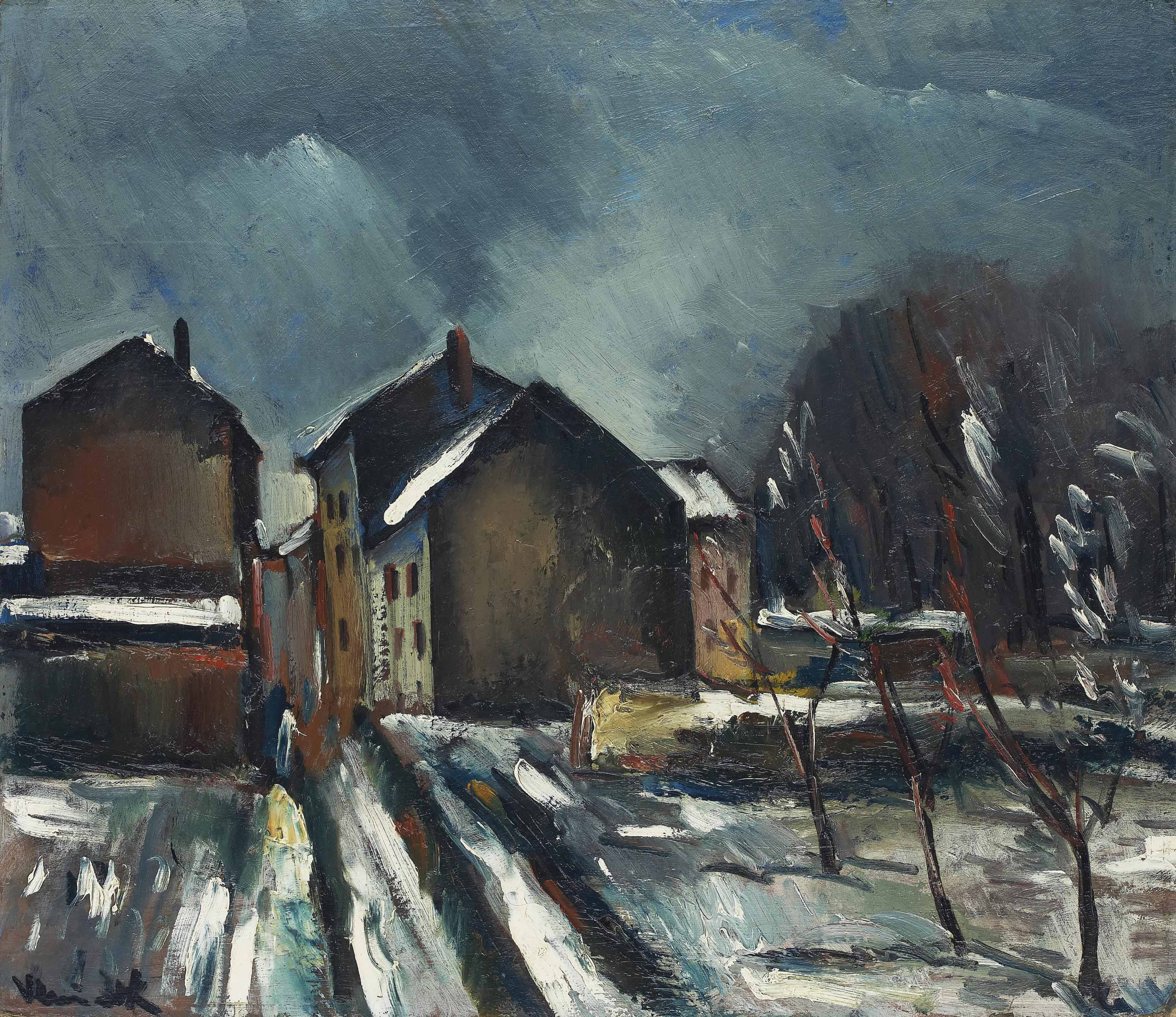 Maurice de Vlaminck (1876-1958) , Paysage de neige | Christie's