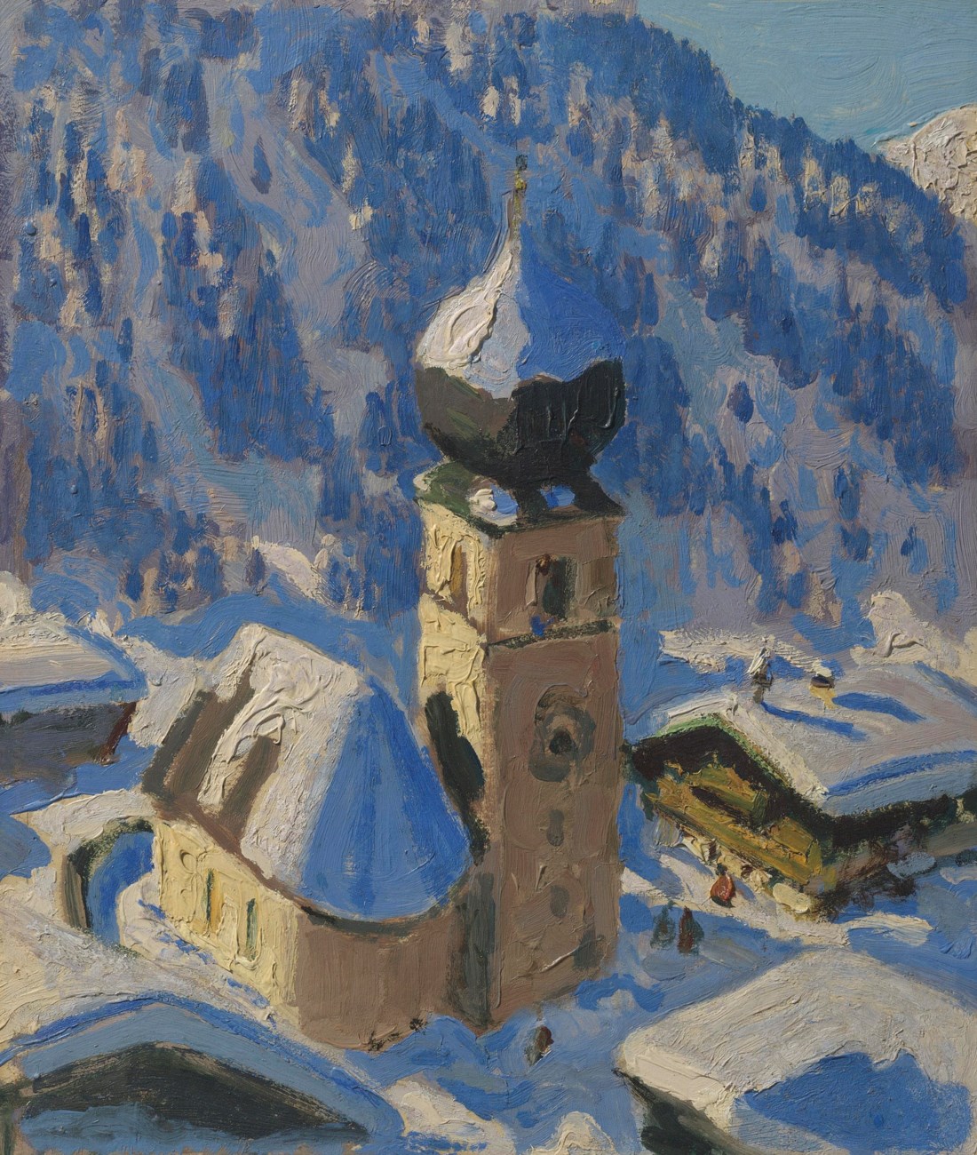 Alfons Walde (1891-1958), Tiroler Bergdorf (Auracher Kirchl) | Christie's