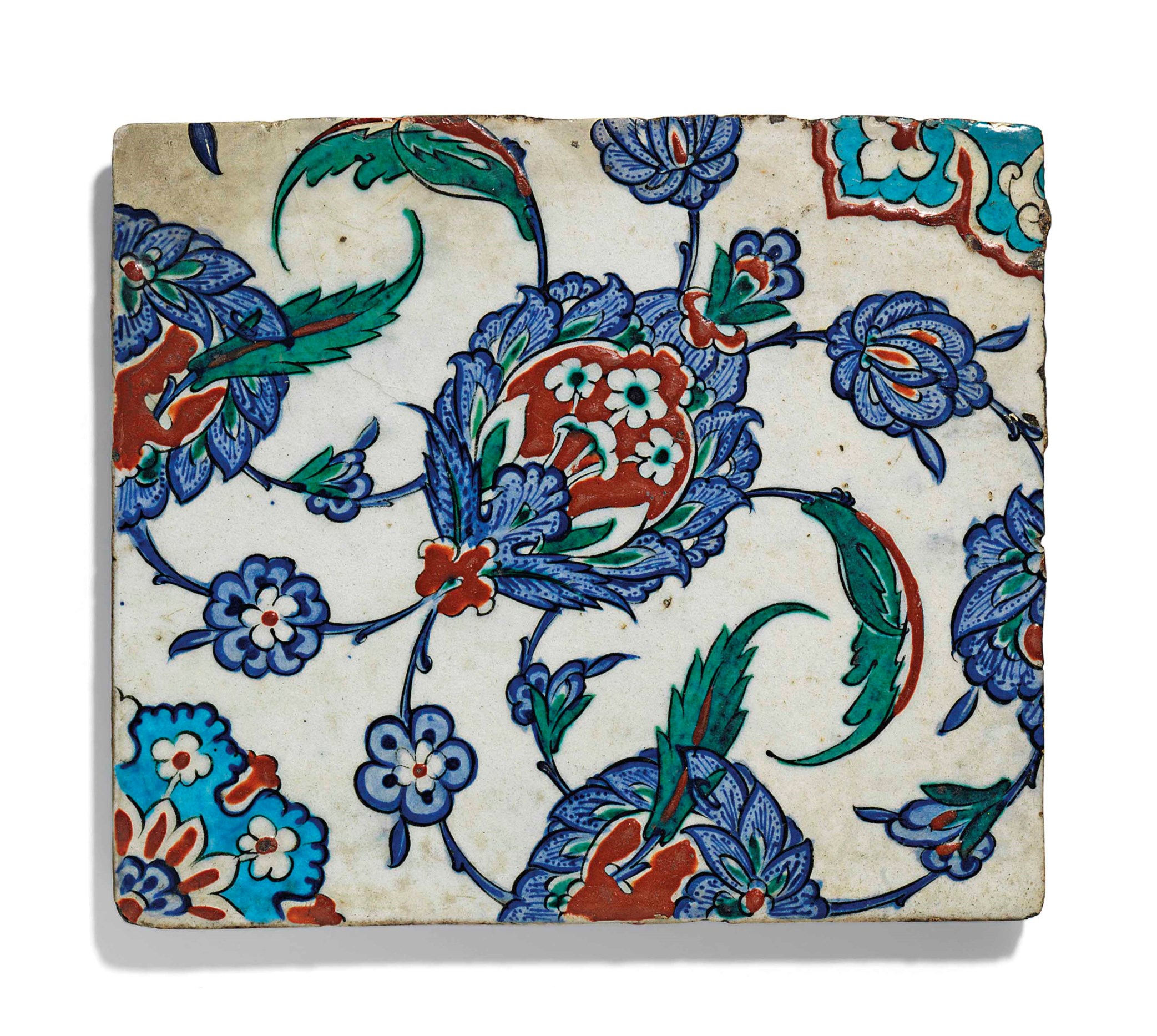 AN IZNIK POTTERY TILE, OTTOMAN TURKEY, CIRCA 1590 | Christie's