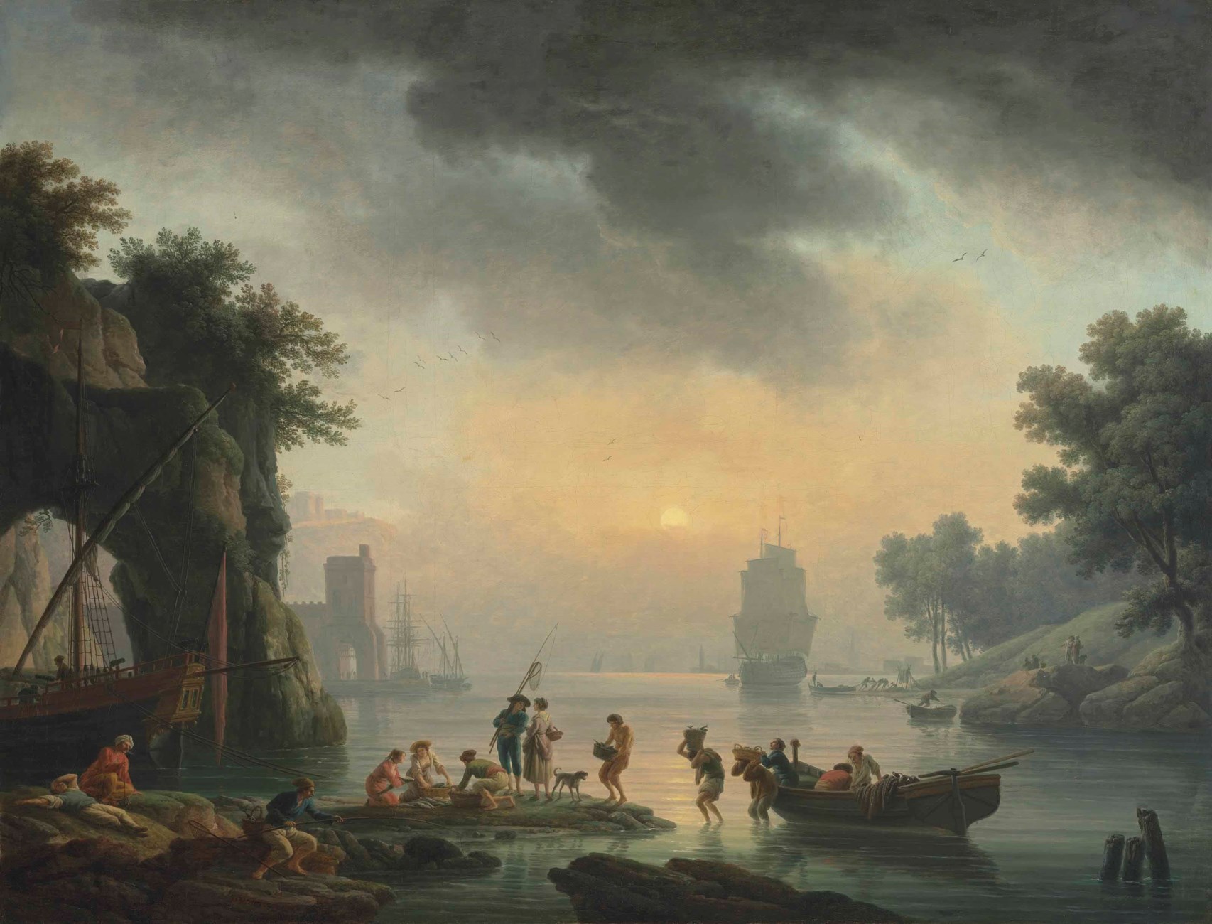 Claude Joseph Vernet (Avignon 1714-1789 Paris), Mediterranean seaport ...