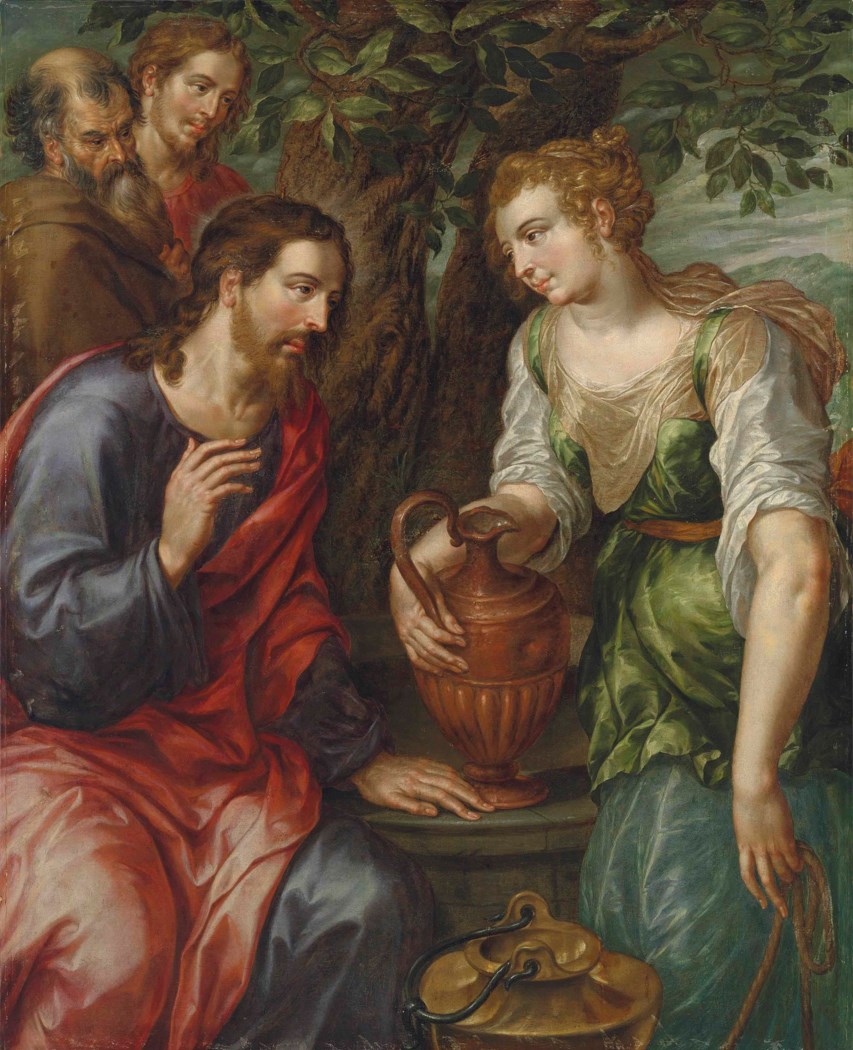 Hendrick de Clerck (Brussels c. 1570- c. 1629), Christ and the Woman of ...