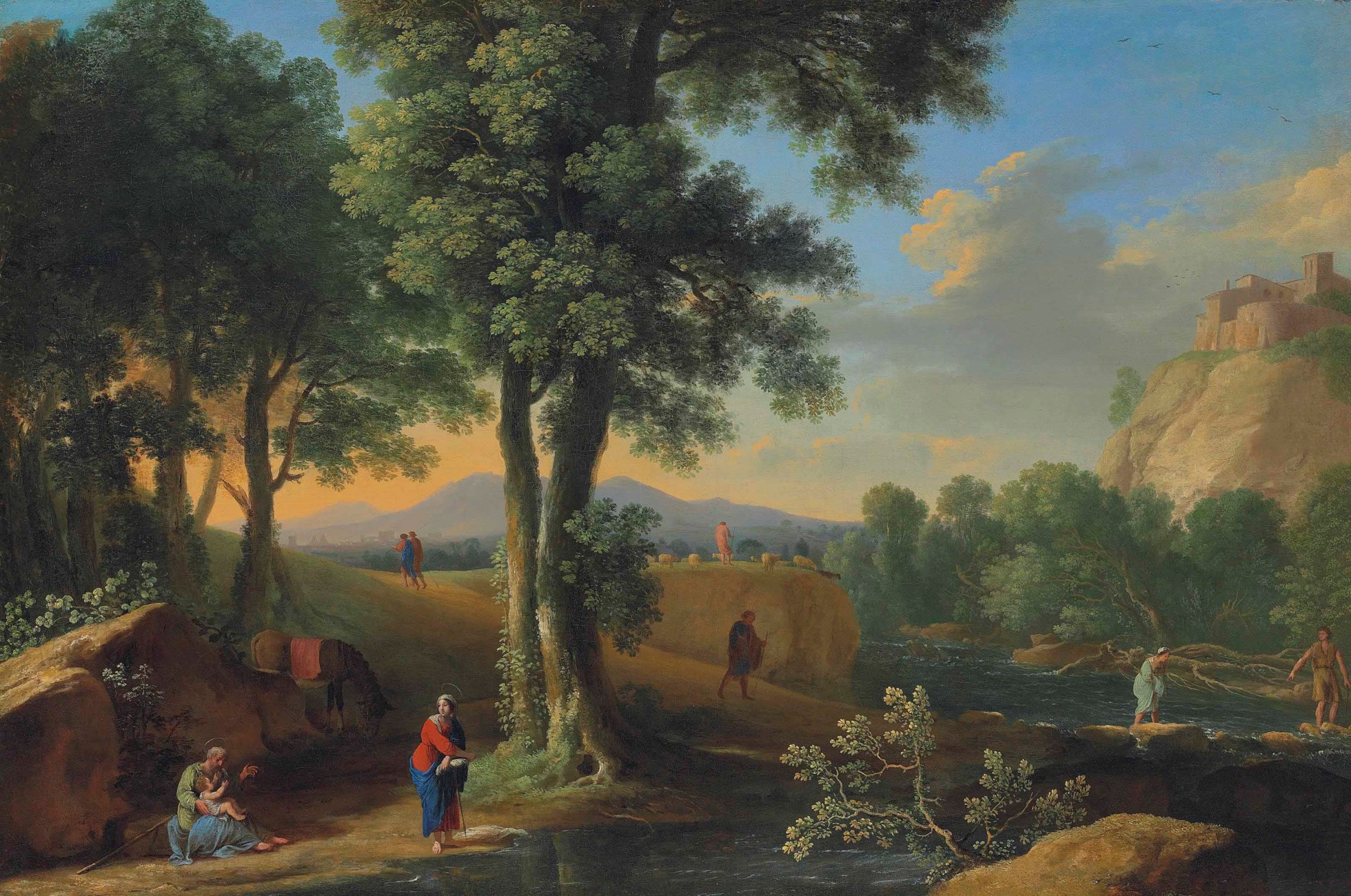 Herman van Swanevelt (Woerden c. 1600-1655 Paris), The Rest on the ...