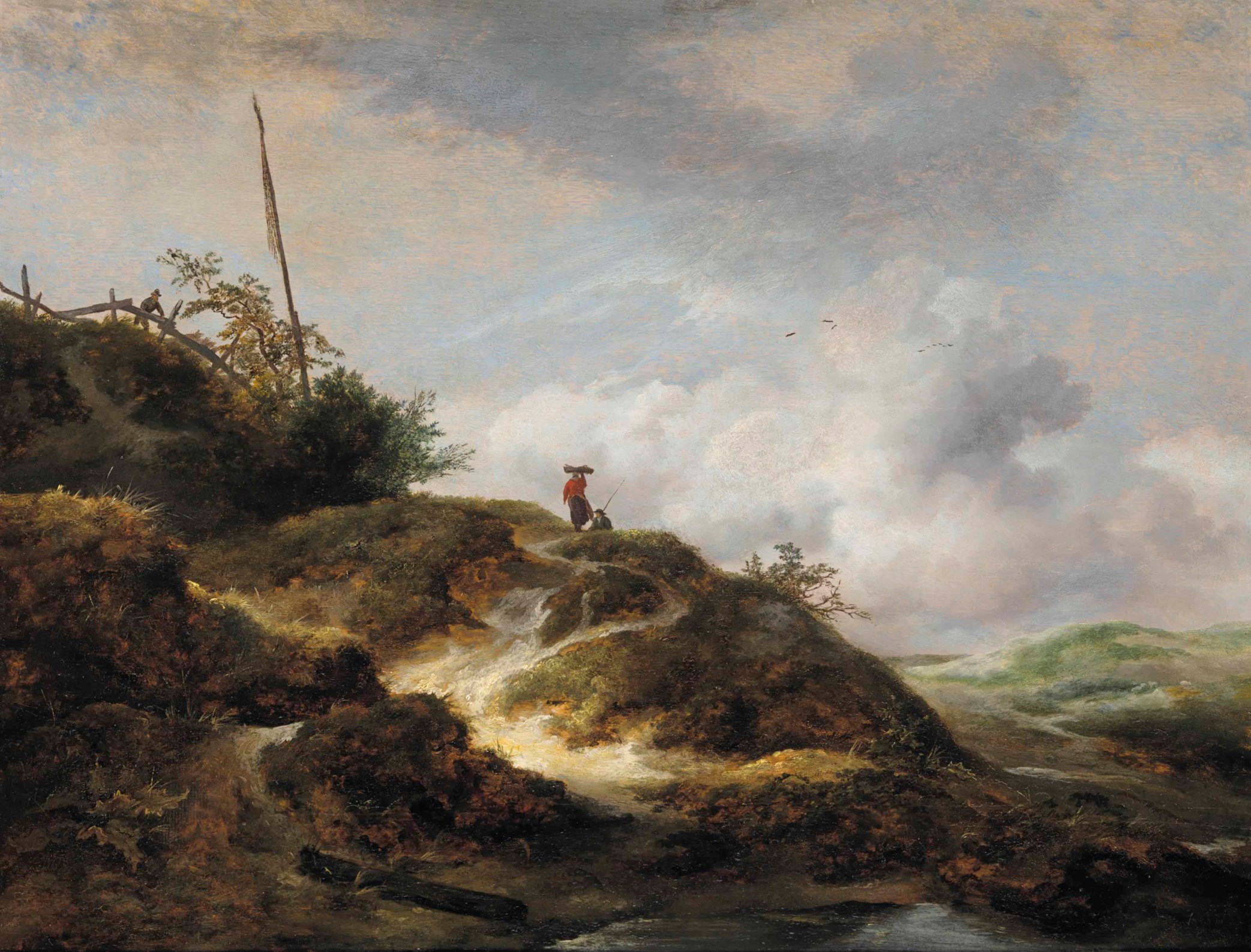 Jacob van Ruisdael (Haarlem 1628/9-1682 Amsterdam), Hilly dunescape ...