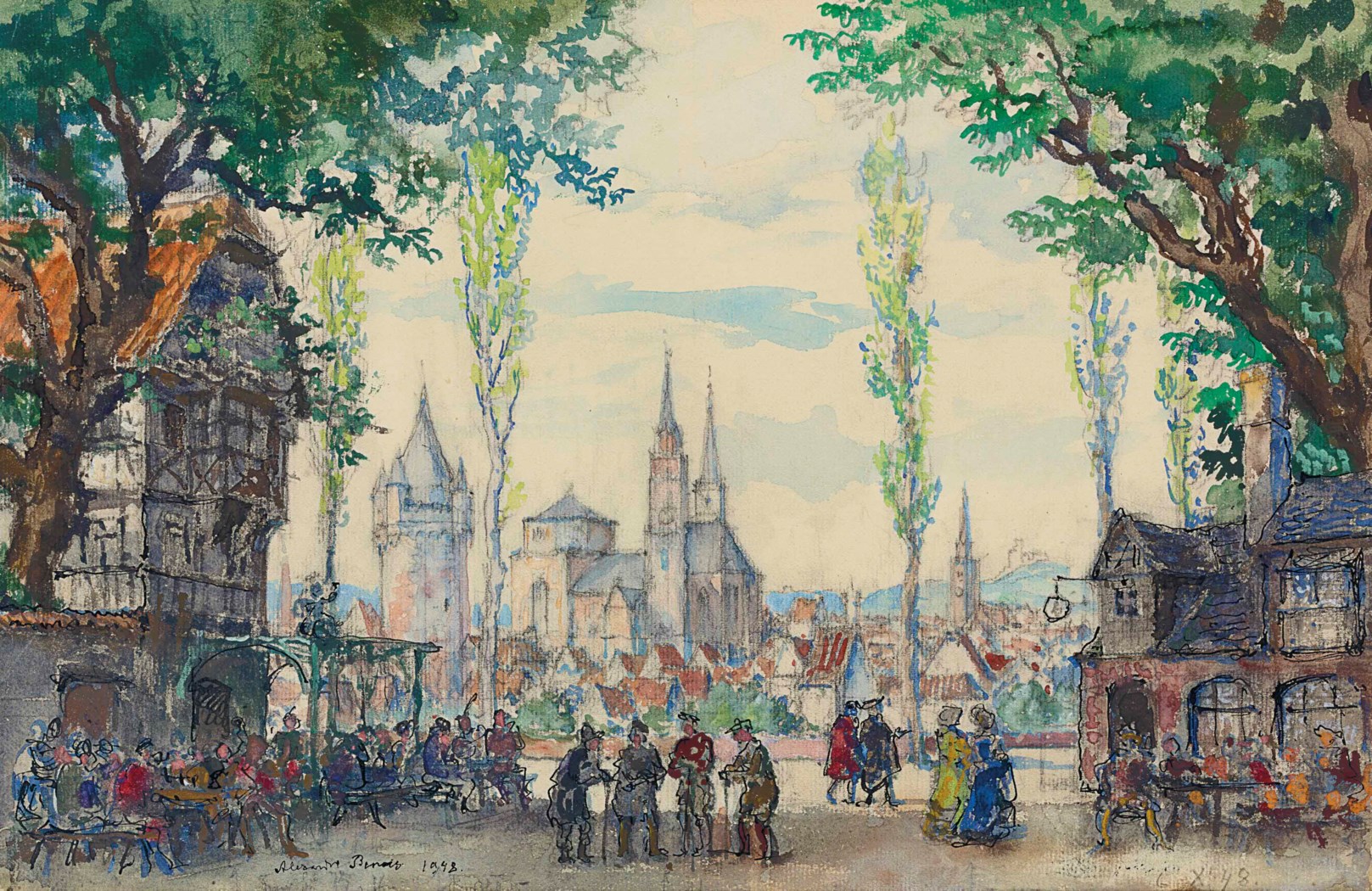 Alexandre Benois (1870-1960), Set design for 'Faust' | Christie's