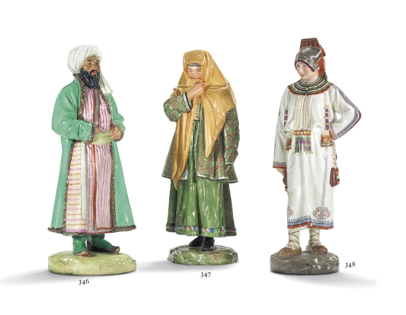 A PORCELAIN FIGURE OF A MORDOVIAN WOMAN FROM THE ‘PEOPLES OF RUSSIA ...