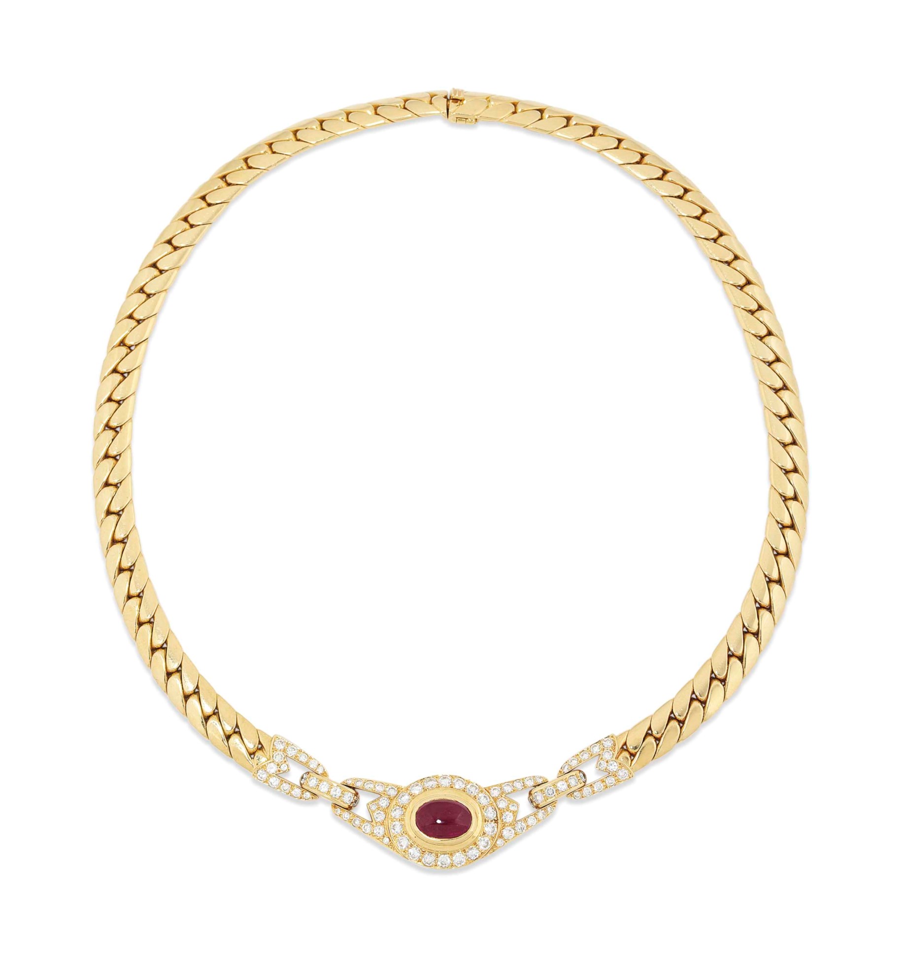 A RUBY AND DIAMOND NECKLACE, BY CARTIER | Christie's