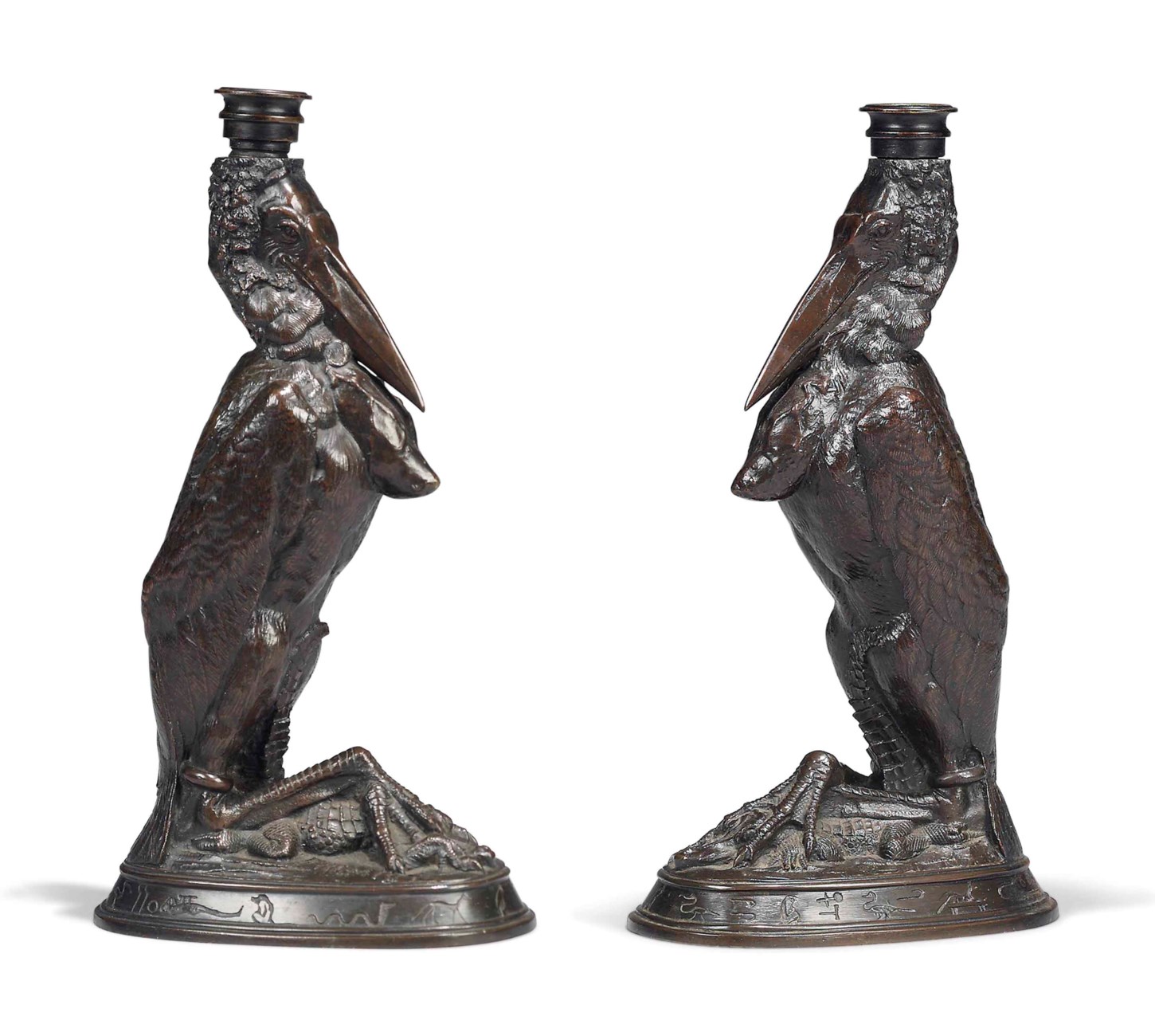 EMMANUEL FREMIET (FRENCH, 1824-1910), Marabout tenant un caïman dans ...