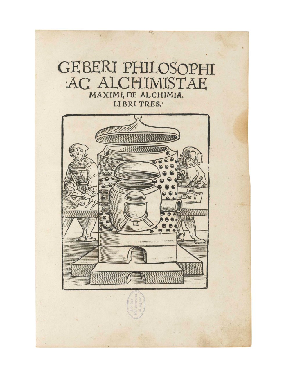 GEBER [JABIR IBN HAYYAN, attributed]. De alchimia libri tres ...