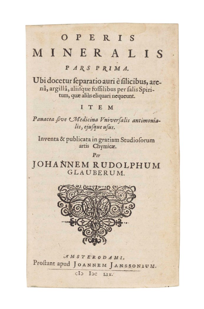 GLAUBER, Johann Rudolf (1604-1668). A collection of 9 tracts ...