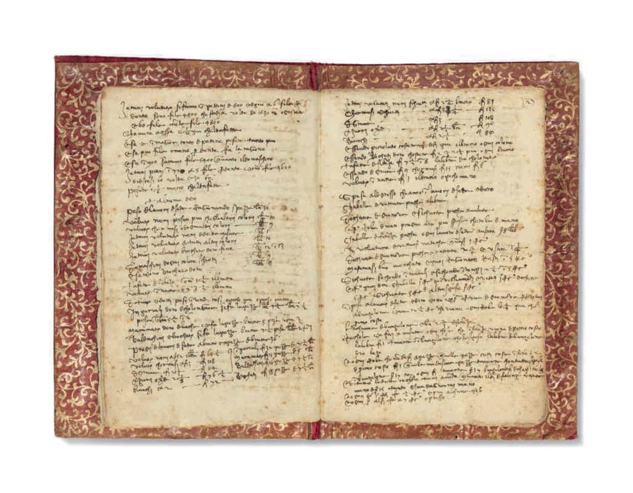 A RENAISSANCE SILK-MERCHANT’S MANUAL, in Italian, manuscript on paper ...