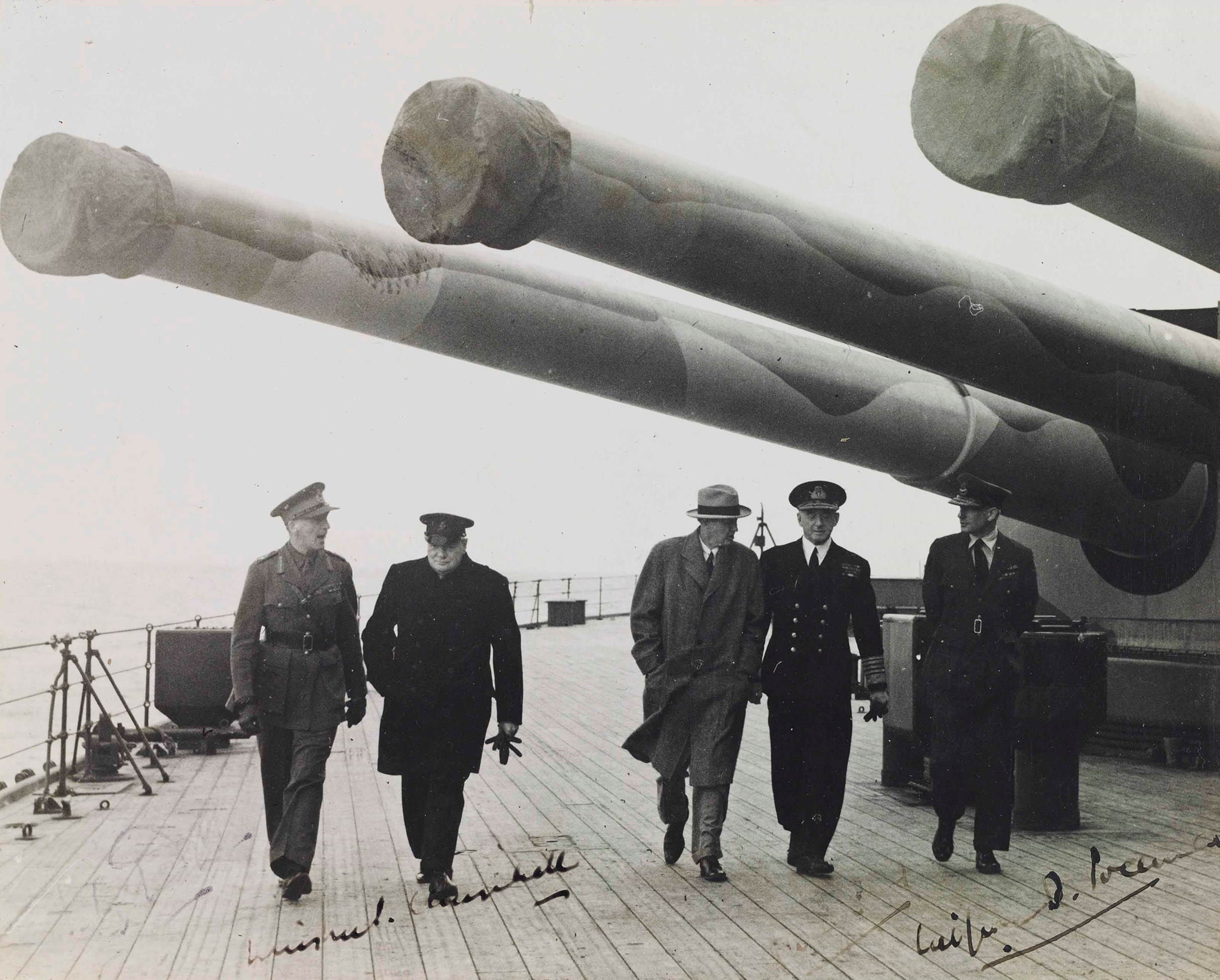 CHURCHILL, Sir Winston Spencer (1874-1965). Photograph signed (‘Winston ...