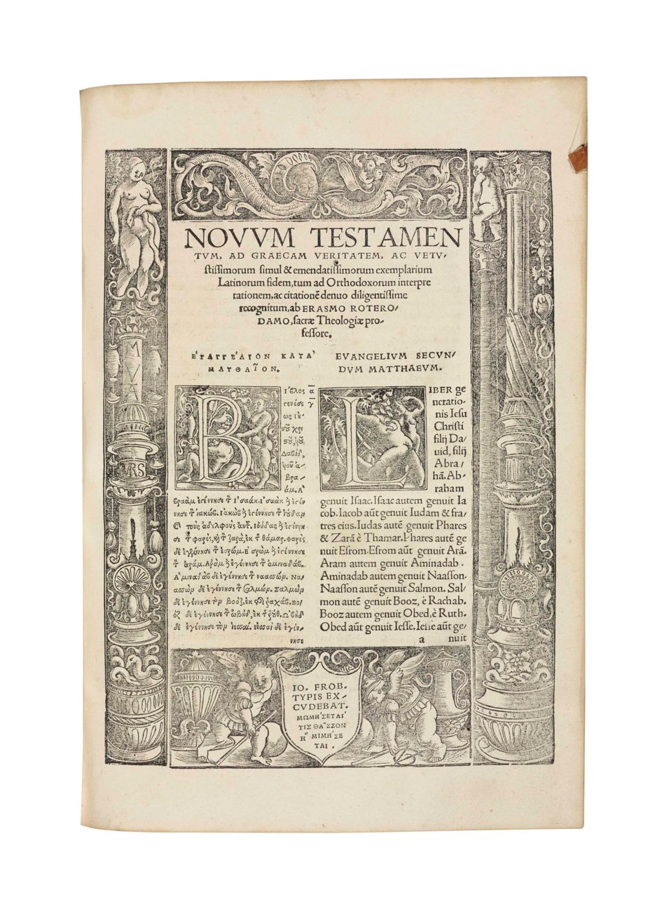 NEW TESTAMENT IN GREEK AND LATIN: Novum testamentum omne, tertio iam ac ...