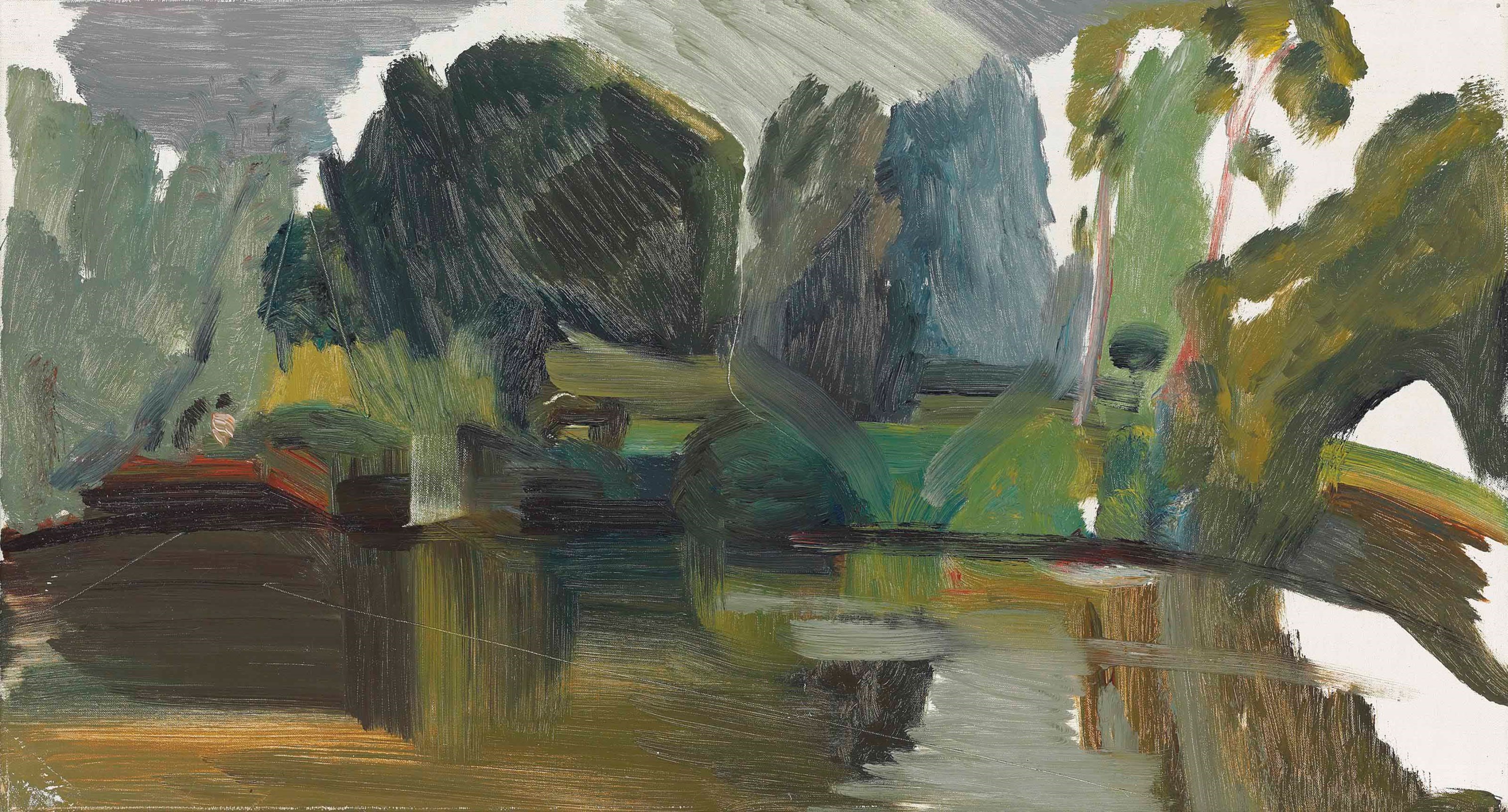 Ivon Hitchens (1893-1979), Old Lock Gates at Tumble Bay | Christie's