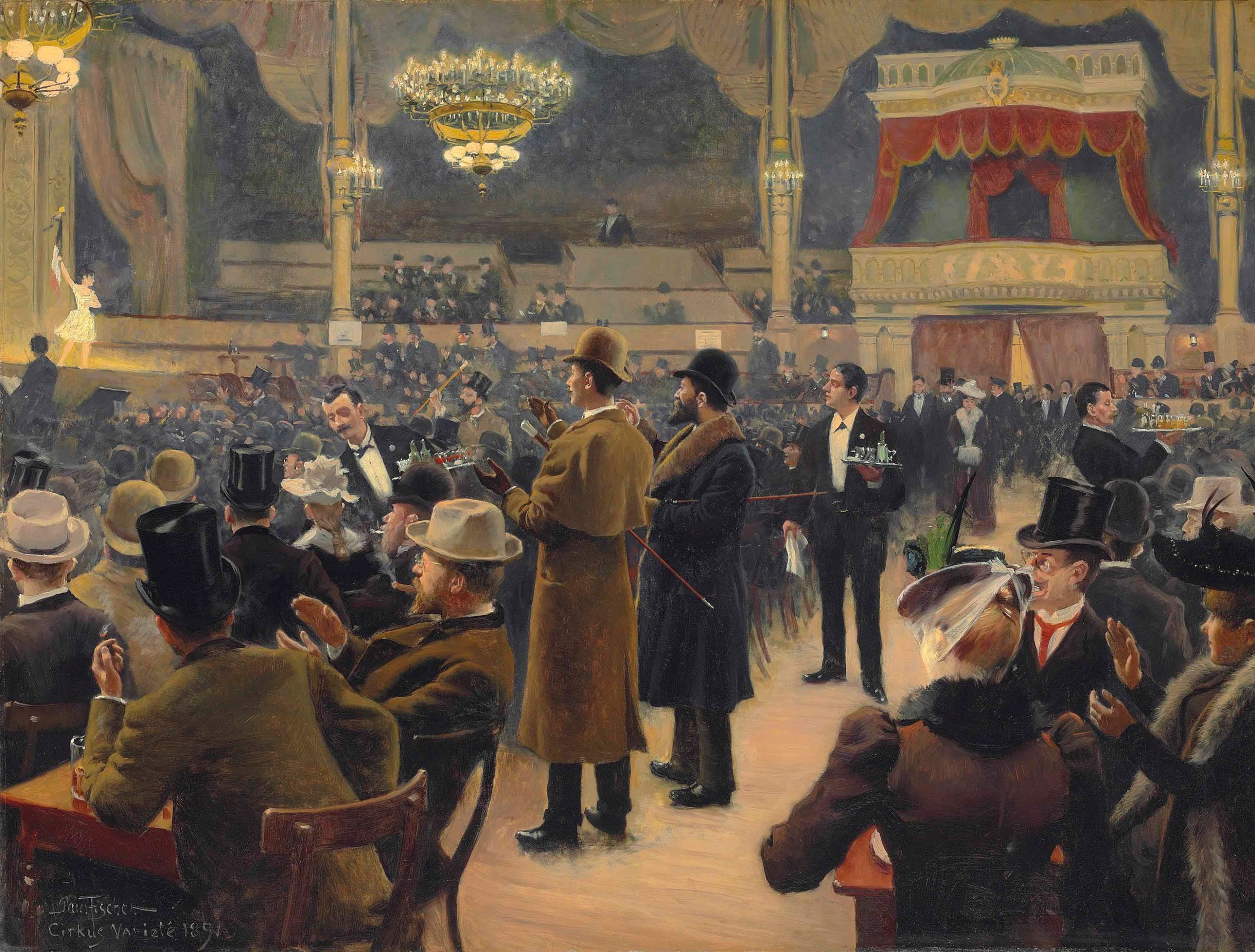 Paul Gustave Fischer (Danish, 1860-1934), I Cirkus Varieté: An evening ...