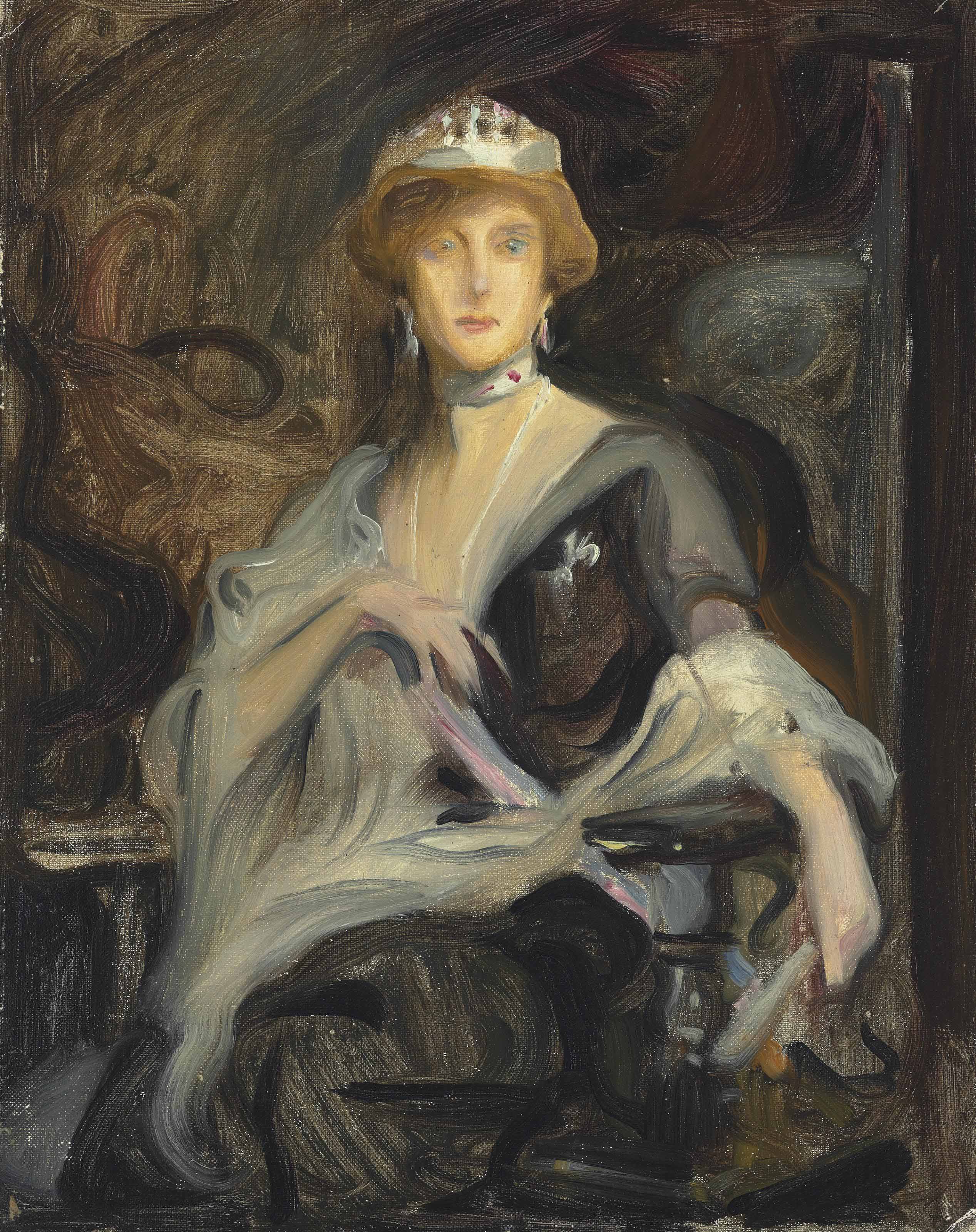 Philip Alexius de László (1869-1937) , Auguste Victoria, Queen of ...
