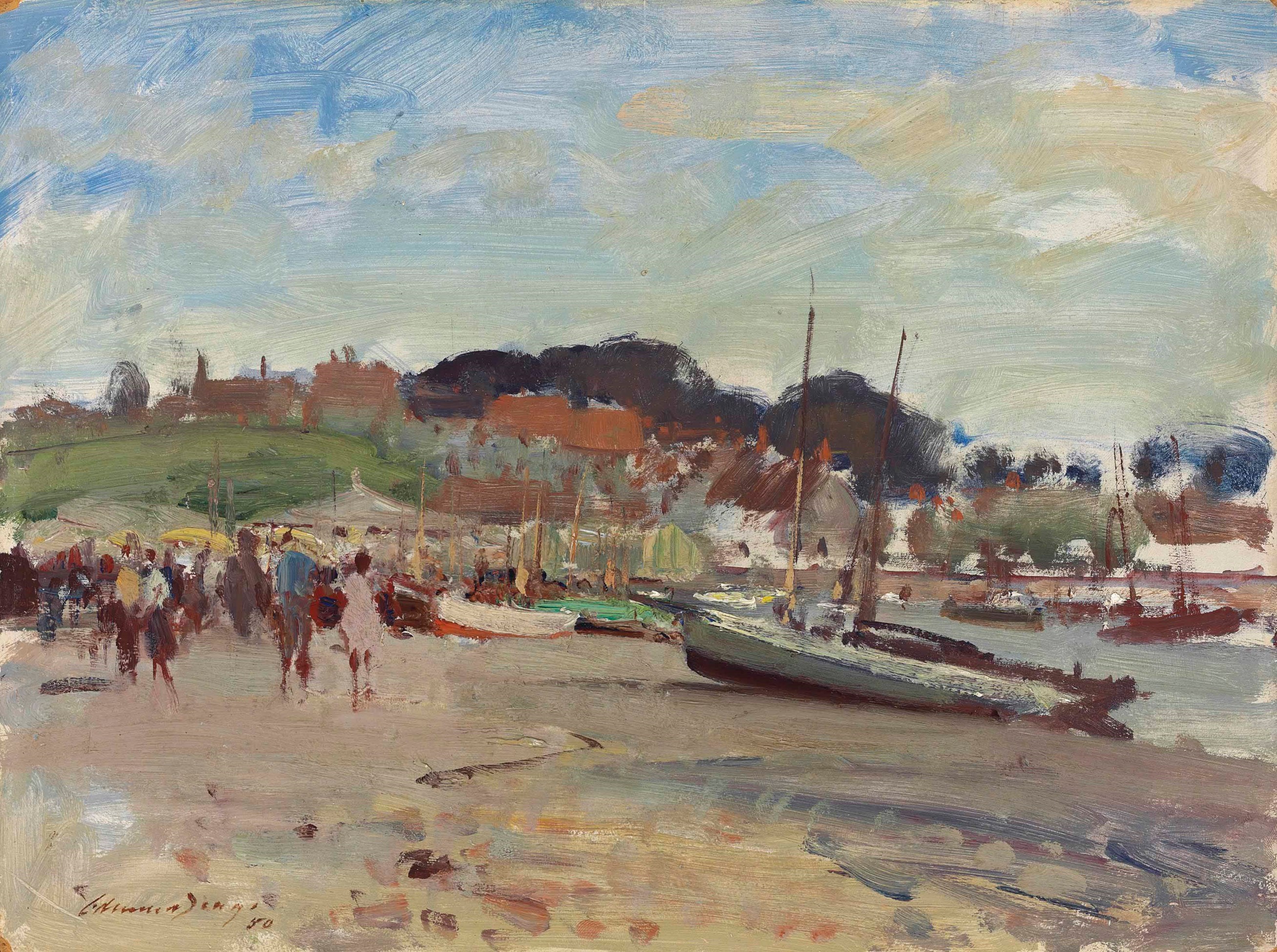 Edward Seago, R.W.S., R.B.A. (1910-1974), After the Regatta, Blakeney ...