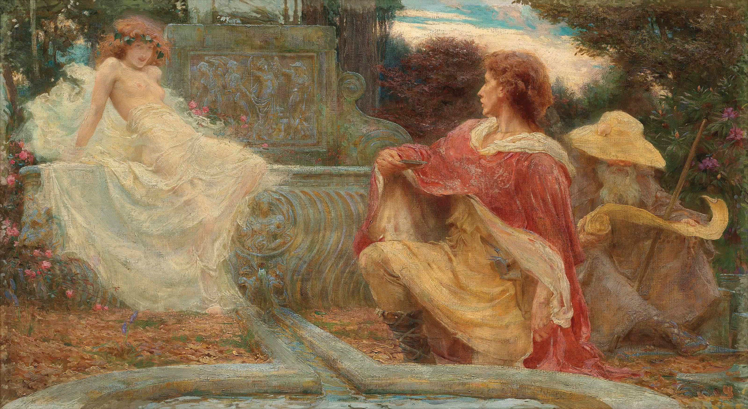 Herbert James Draper (1854-1920), The Spirit of the Fountain | Christie's