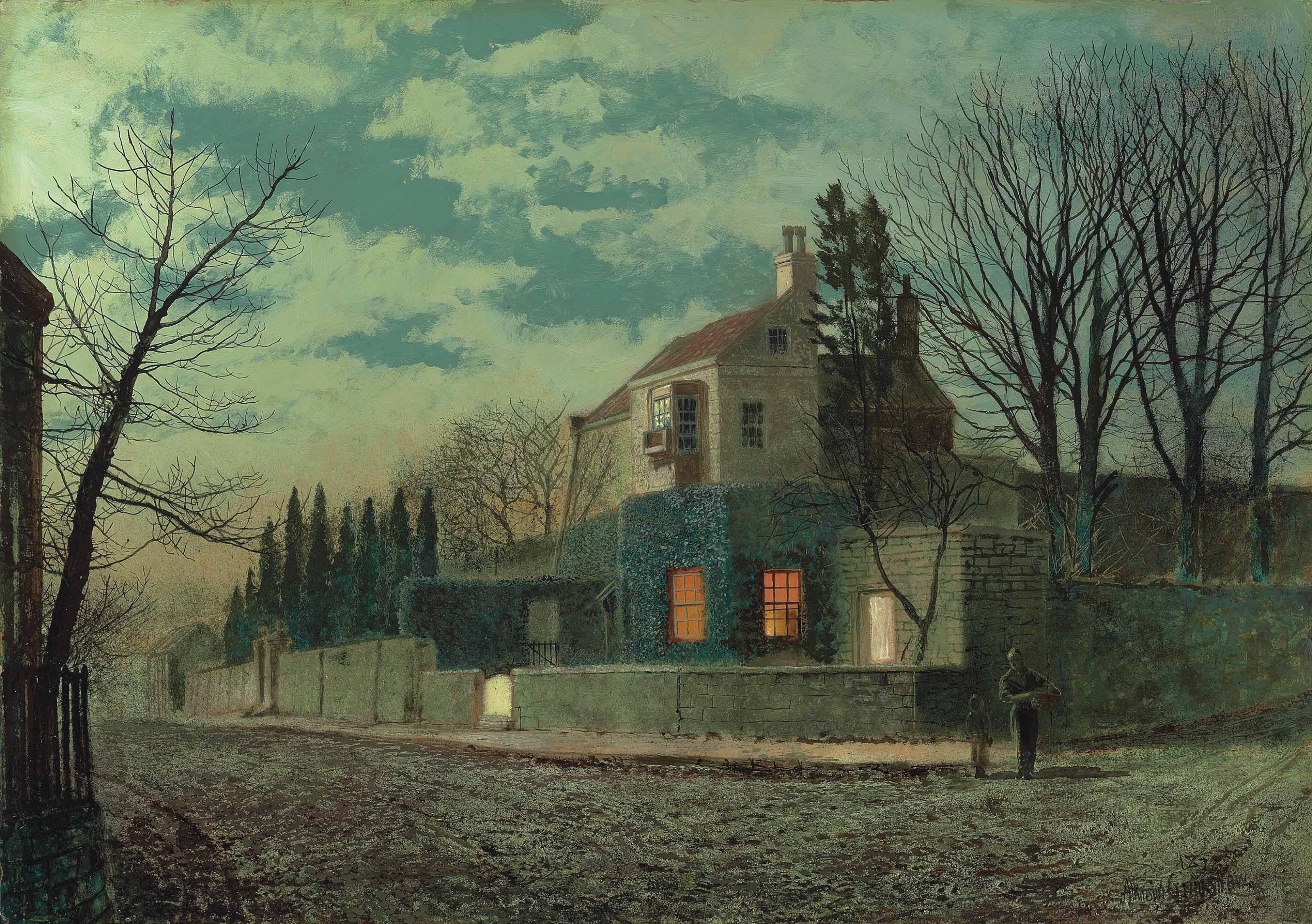 John Atkinson Grimshaw (1836-1893) , Yew Court, Scalby | Christie's