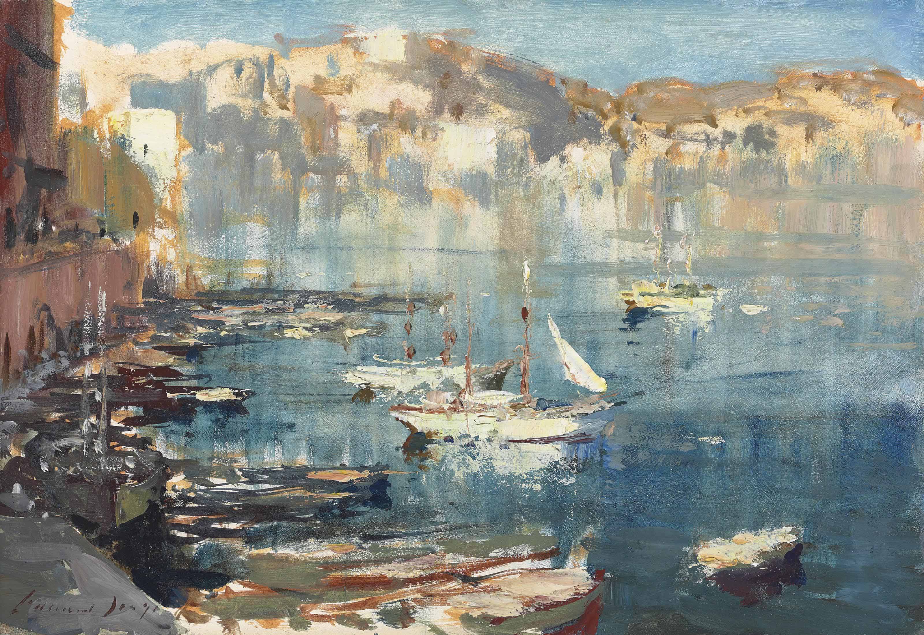 Edward Seago, R.W.S., R.B.A. (1910-1974) , Ponza Harbour | Christie's