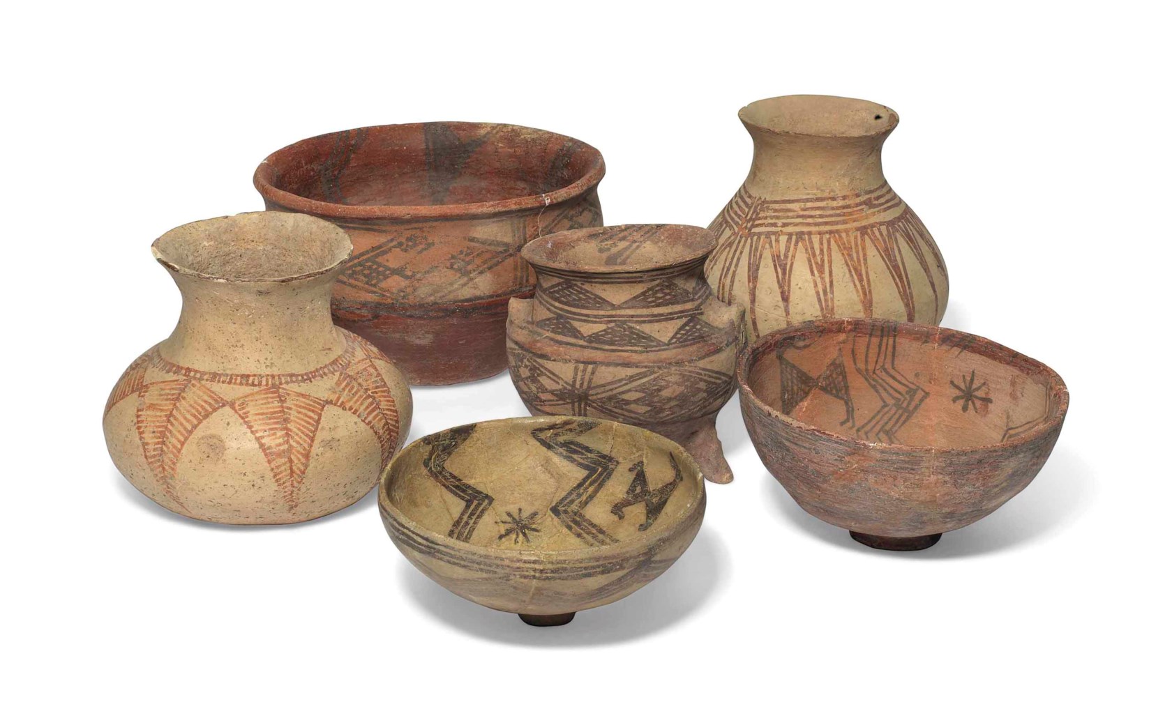 SIX IRANIAN POTTERY VESSELS, CIRCA 2ND-1ST MILLENNIUM B.C. | Christie's