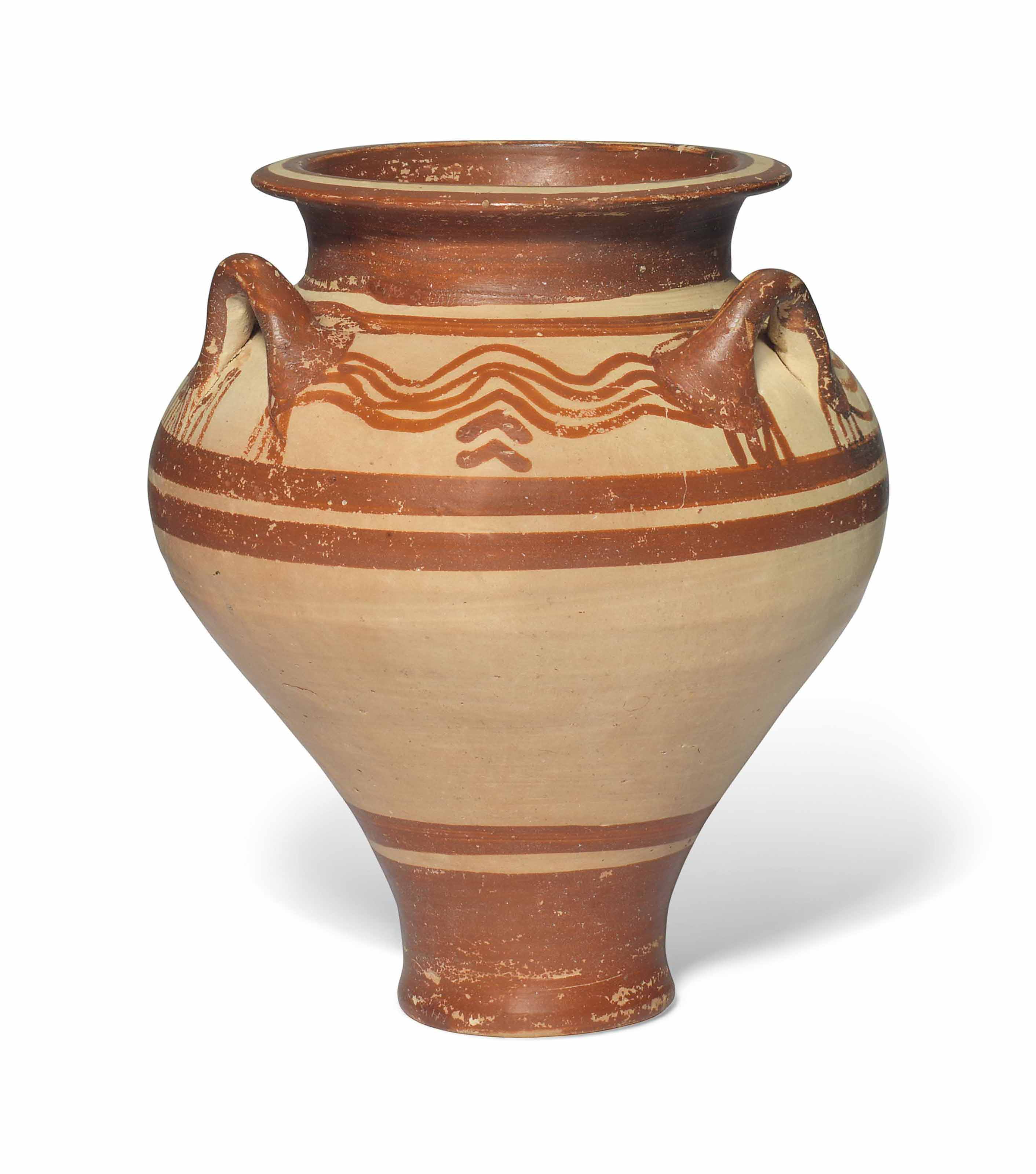 A MYCENAEAN POTTERY PITHOS , LATE HELLADIC III, CIRCA 1400-1300 B.C ...