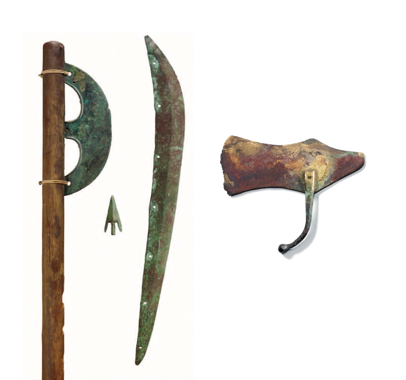 TWO EGYPTIAN BRONZE BLADES