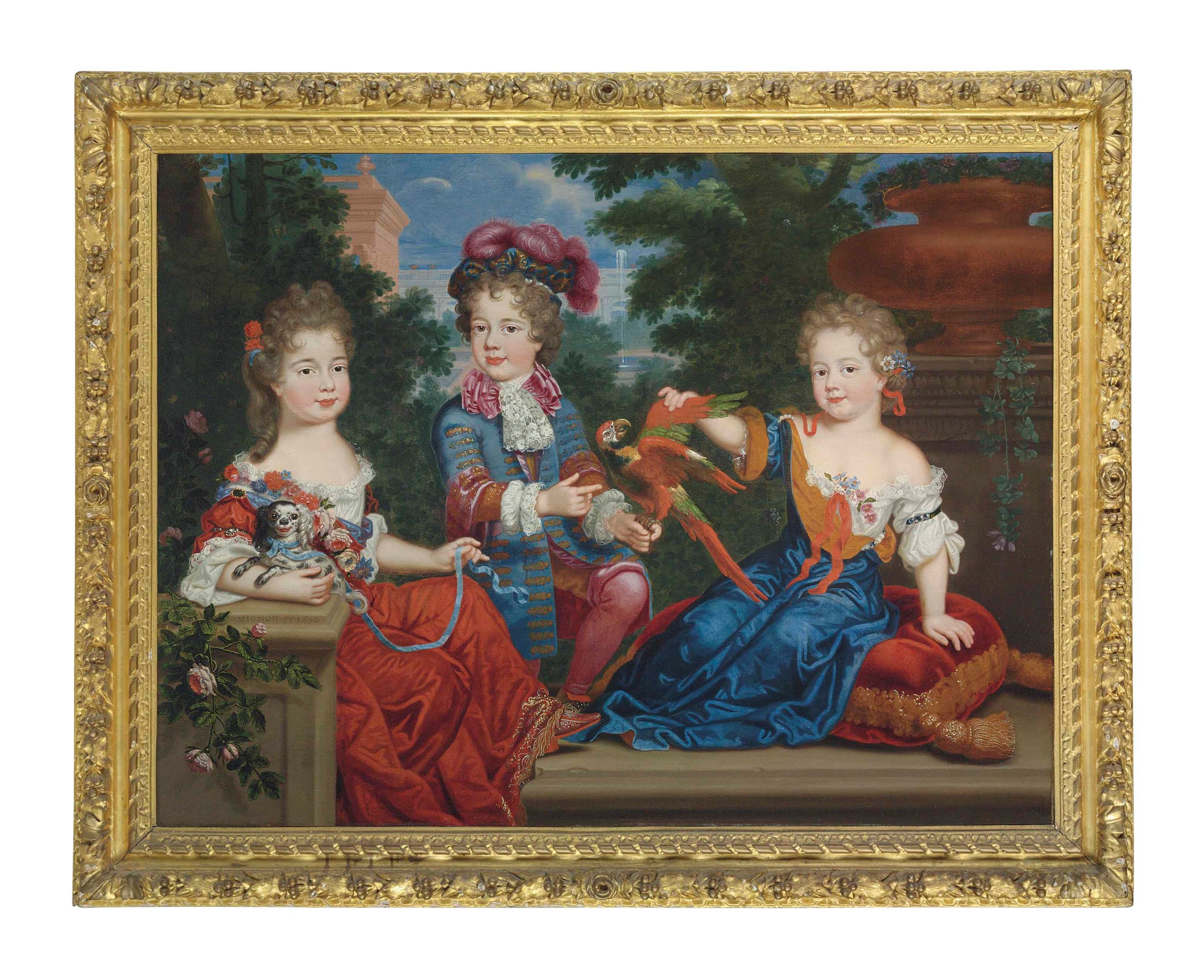 Philippe Vignon (Paris 1638-1701 ?), Group portrait, traditionally ...