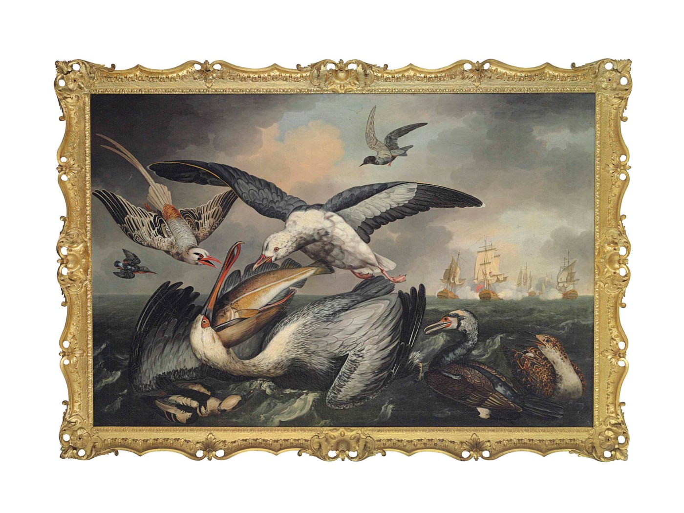 Peter Paillou (British, c.1720-c.1790), A pelican with fish in its bill ...