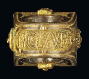 A GILT-BRONZE AND ROCK-CRYSTAL PAPAL RING, ITALIAN, 15TH CENTURY ...